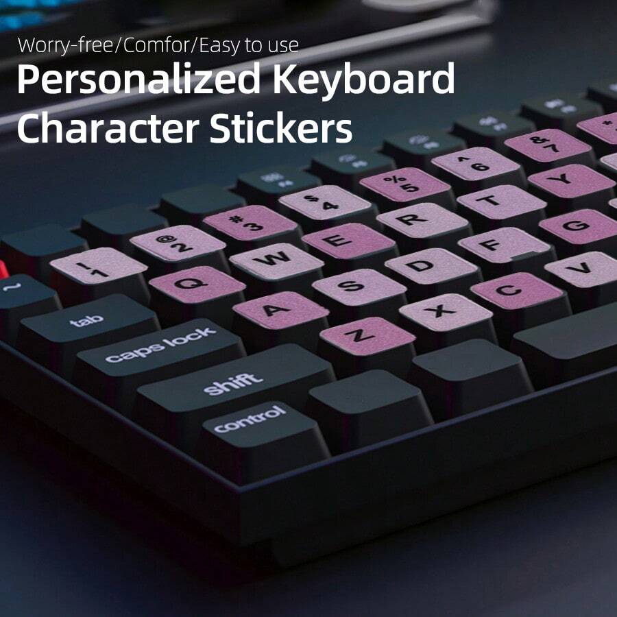 1 Pack Universal Notebook English Keyboard Sticker Color Key Sticker ...