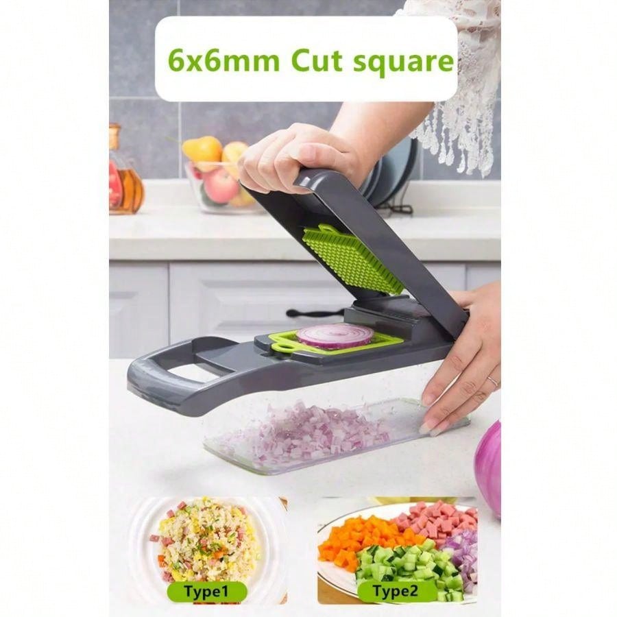 14 In 1 Multifunctional Vegetable Chopper, Cutter Vegetable Dicer ...