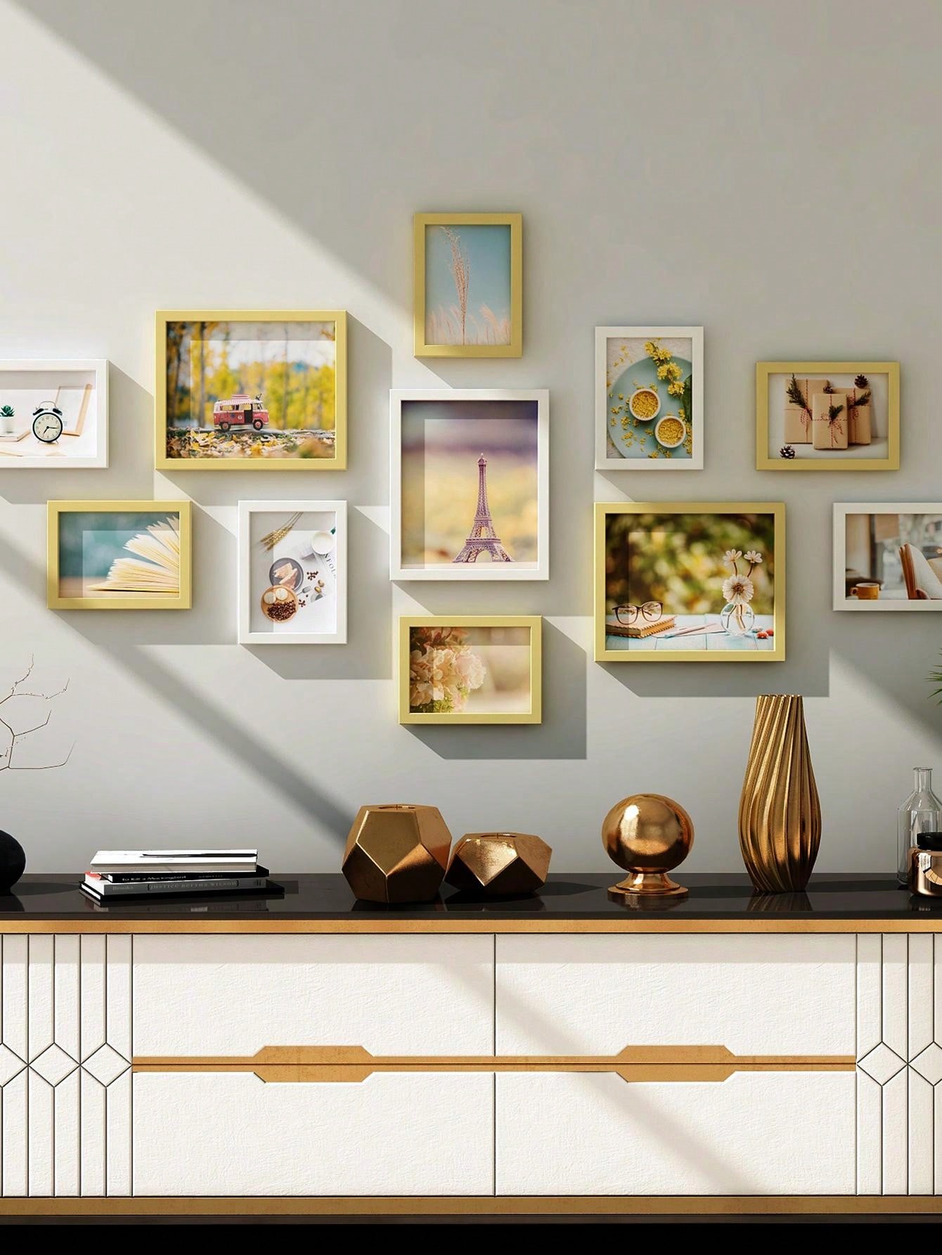 High-end Creative Photo Frame Wall Combination Set Of 11 With Landscape ...