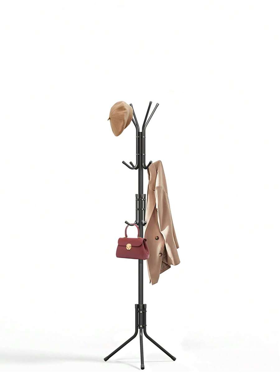 Modern And Simple 12-hook Iron Clothes Rack, Floor Standing Coat Stand ...