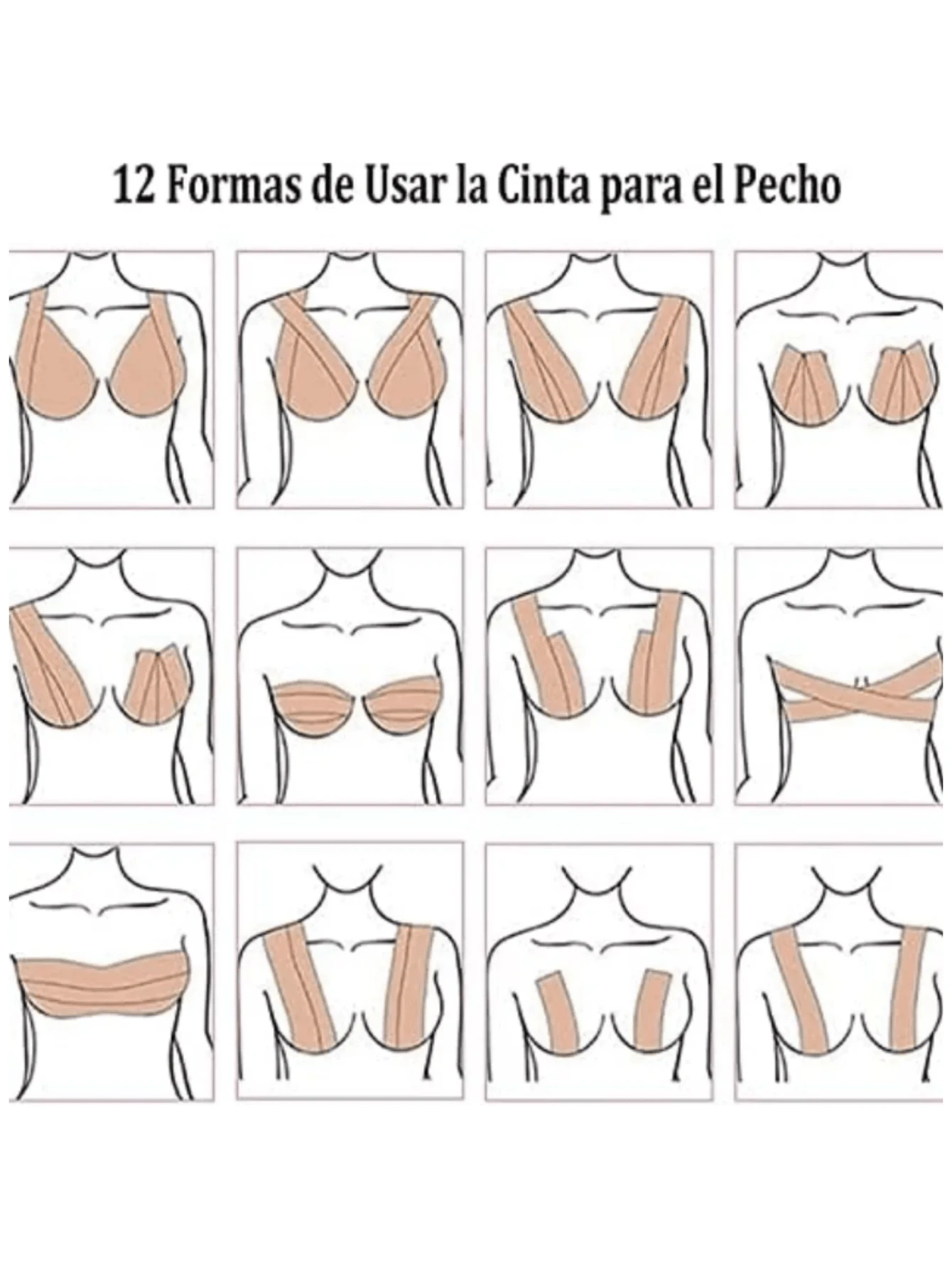 Boob Tape Lifts Bust Booby Invisible 5 Meters Bra Sexy Lady Neckline ...