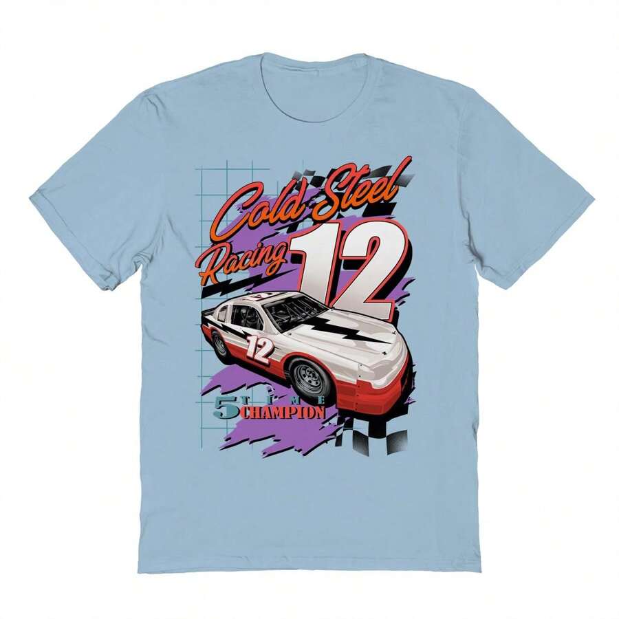 Nearly There Cold Steel Racing Graphic Unisex Cotton Short-Sleeve T ...
