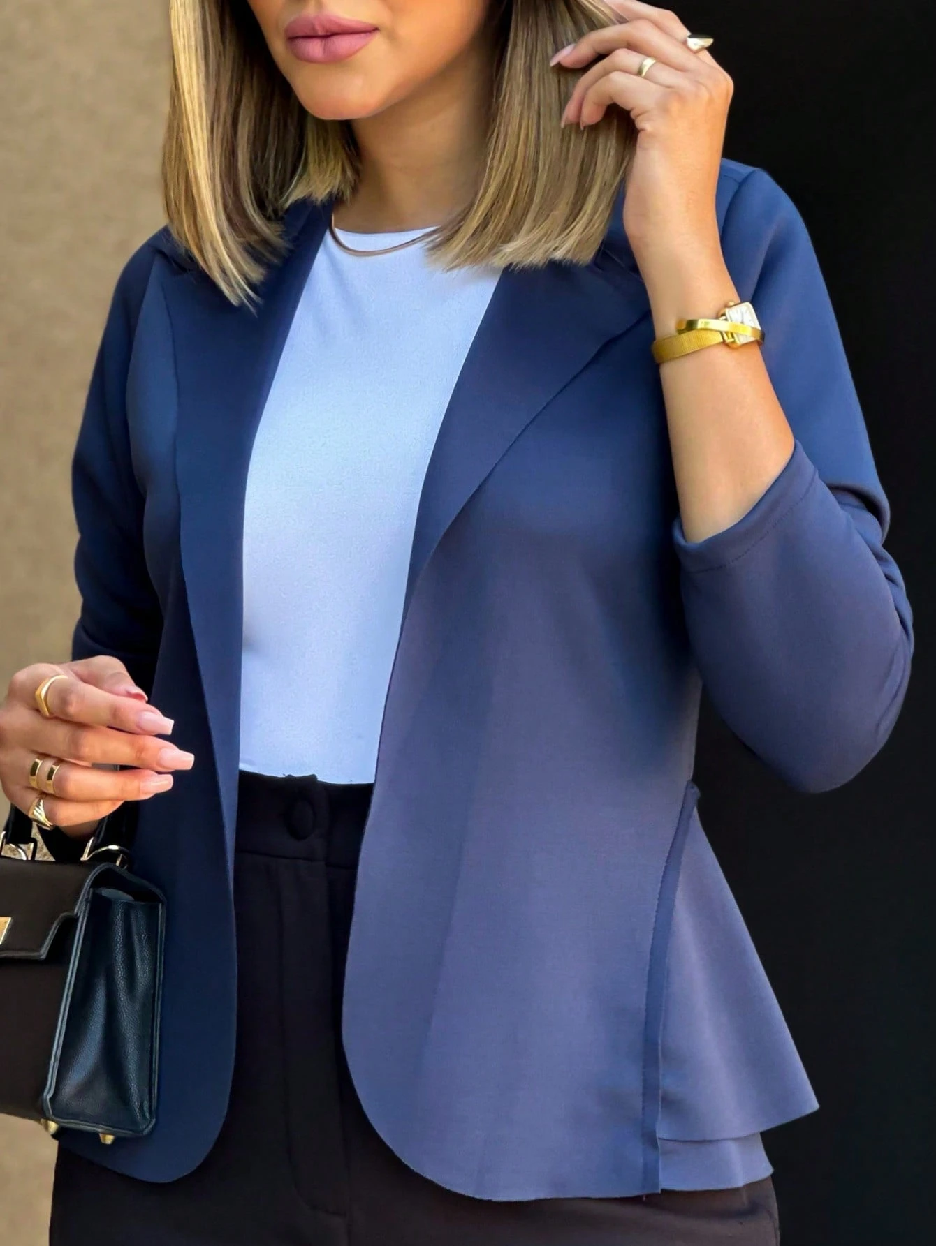 JANE FINE 143 -4 Blazer Feminino blusa casaco bulsas feminina ...