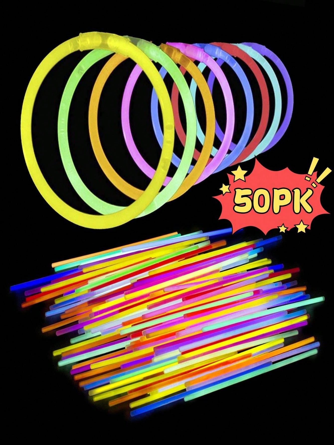 แท่งเรืองแสง ปาร์ตี้ : 50 8 สี เรืองแสง อุปกรณ์ปาร์ตี้ 8" เรืองแสง ...