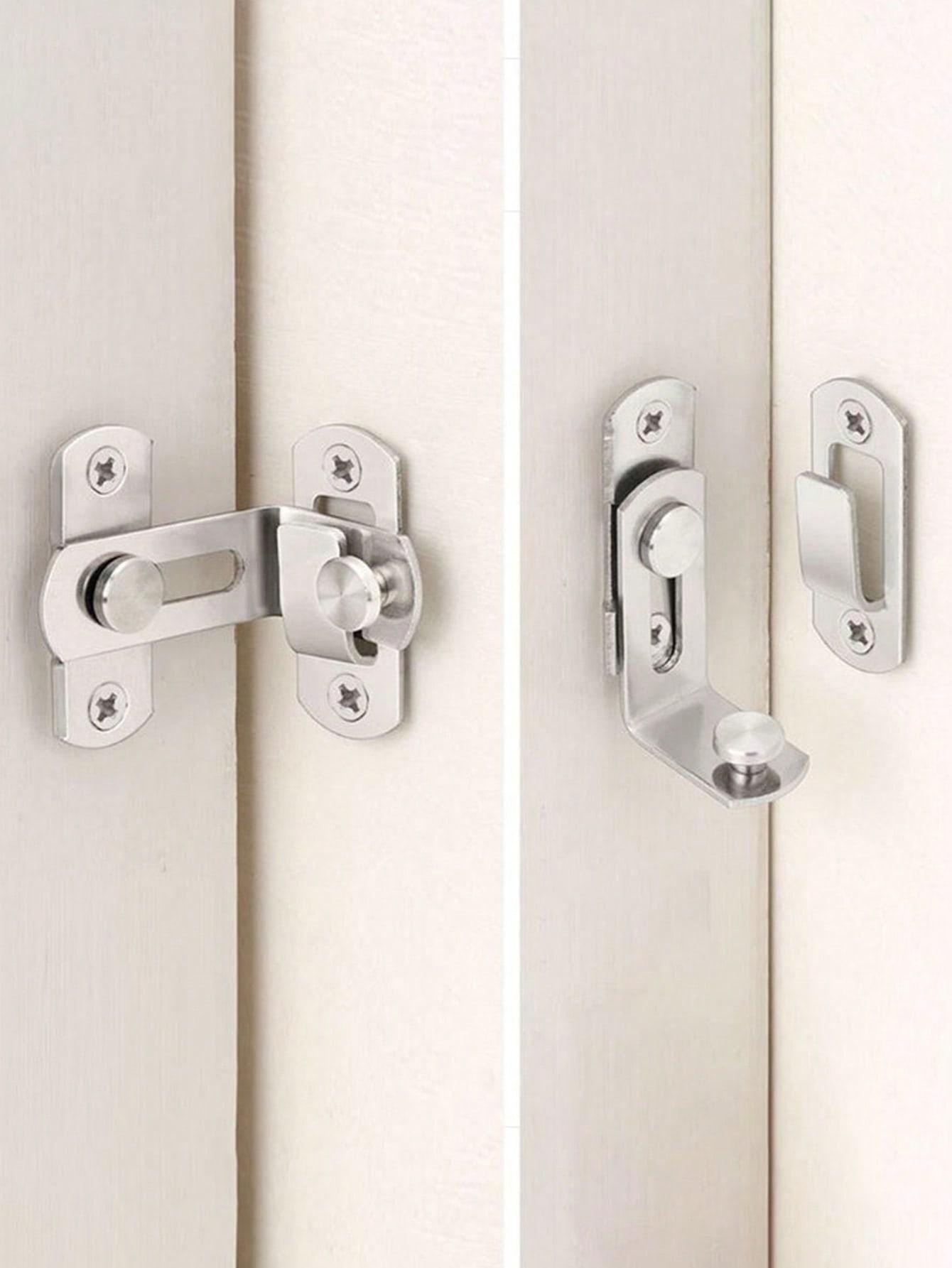 1pc Stainless Steel Barn Door Latch, 90 Degree Sliding Door Bolt Lock ...