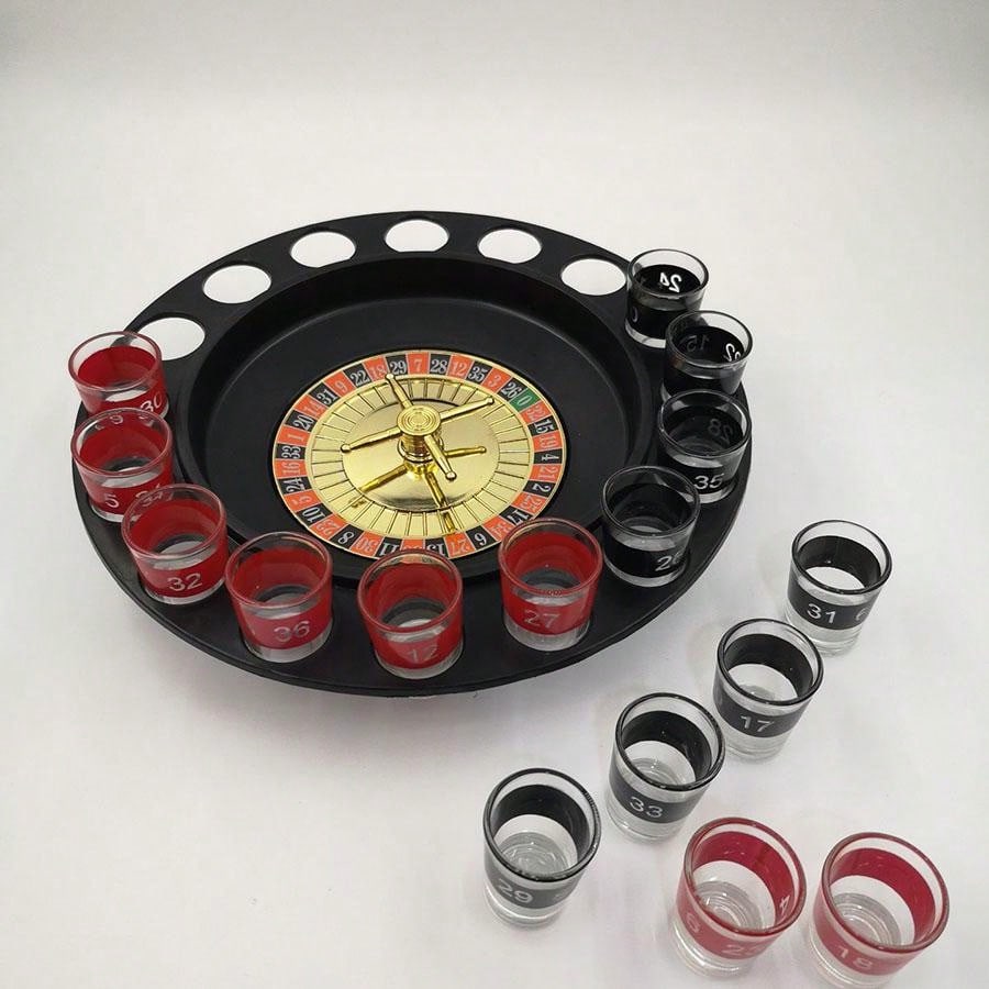 1pc Glass Shooters Roulette Drinking Game With 16 Glasses, Perfect For ...