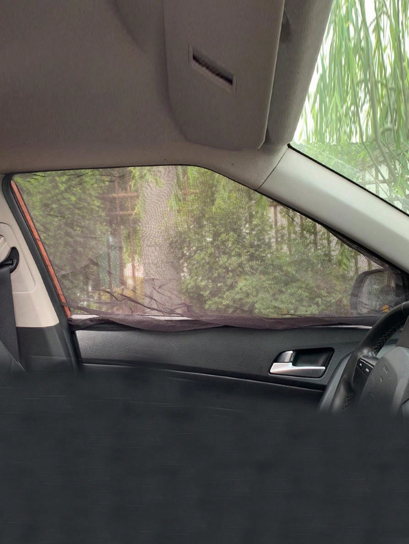 2pcs Front Door Car Sunshade & Anti-mosquito Net & Privacy Screen Mesh ...