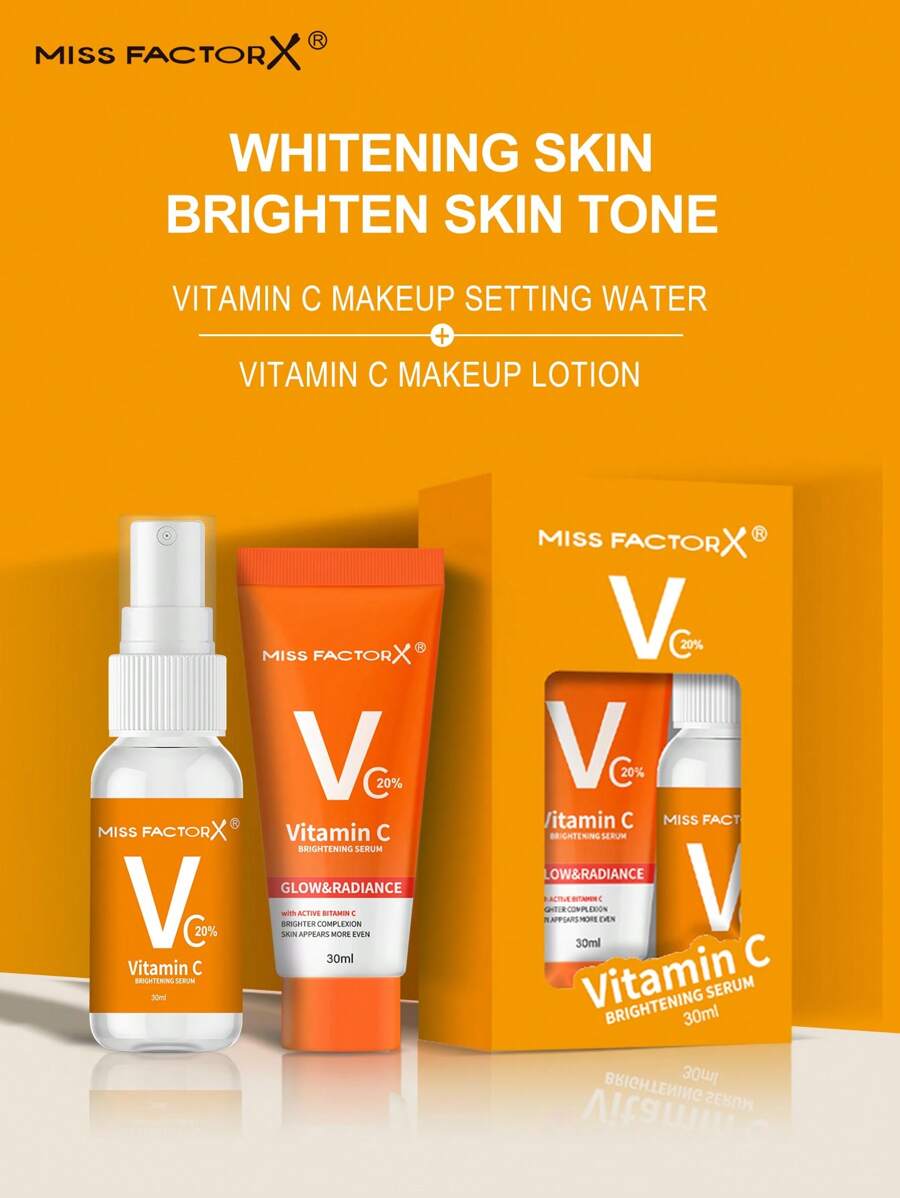 Vitamin C Makeup Base Serum 30ml + Setting Spray 30ml Set - Daily ...