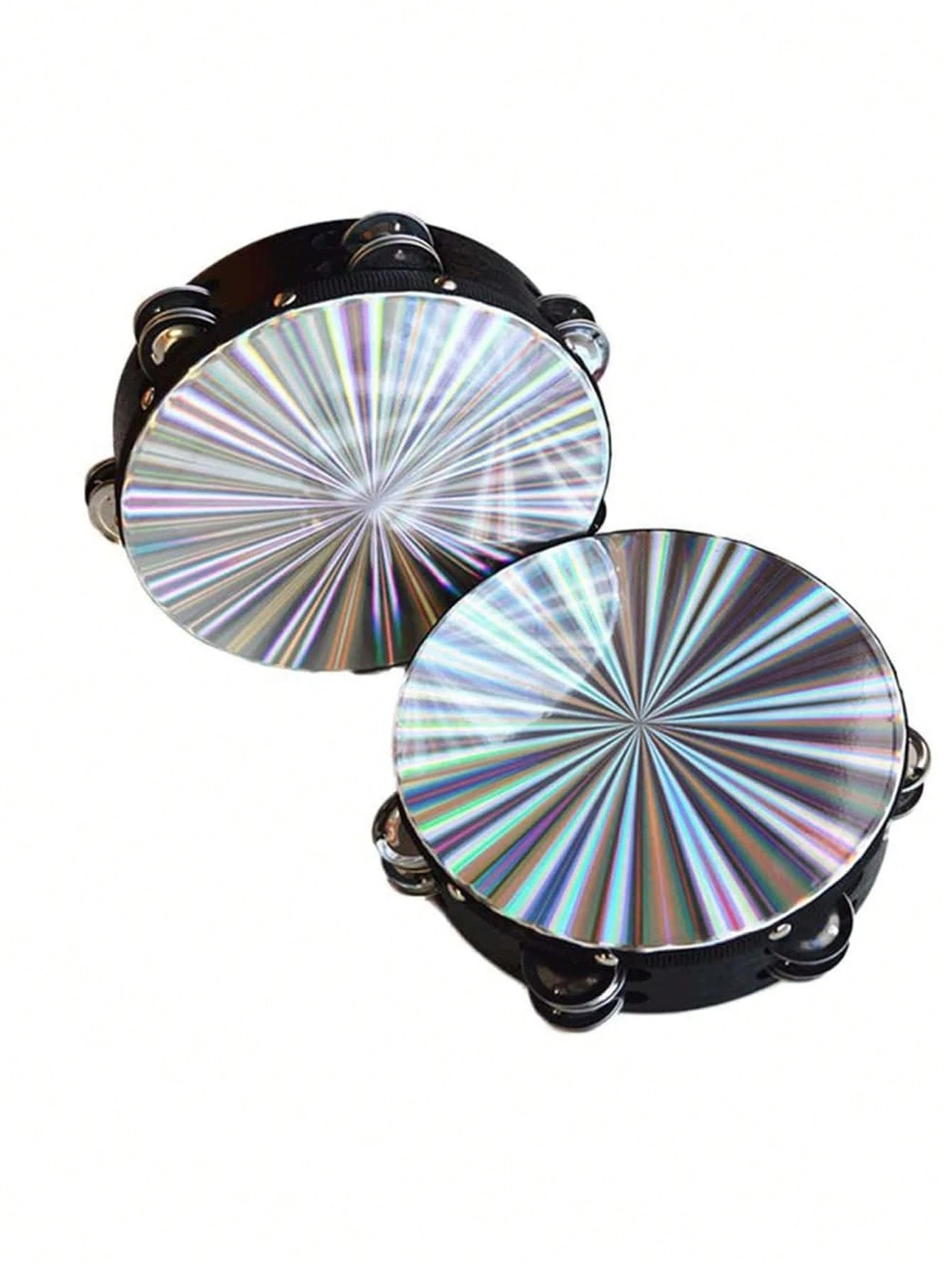 Hand Held Drum,8 Inch Wooden Tambourine Handbell Hand Drum Reflective ...