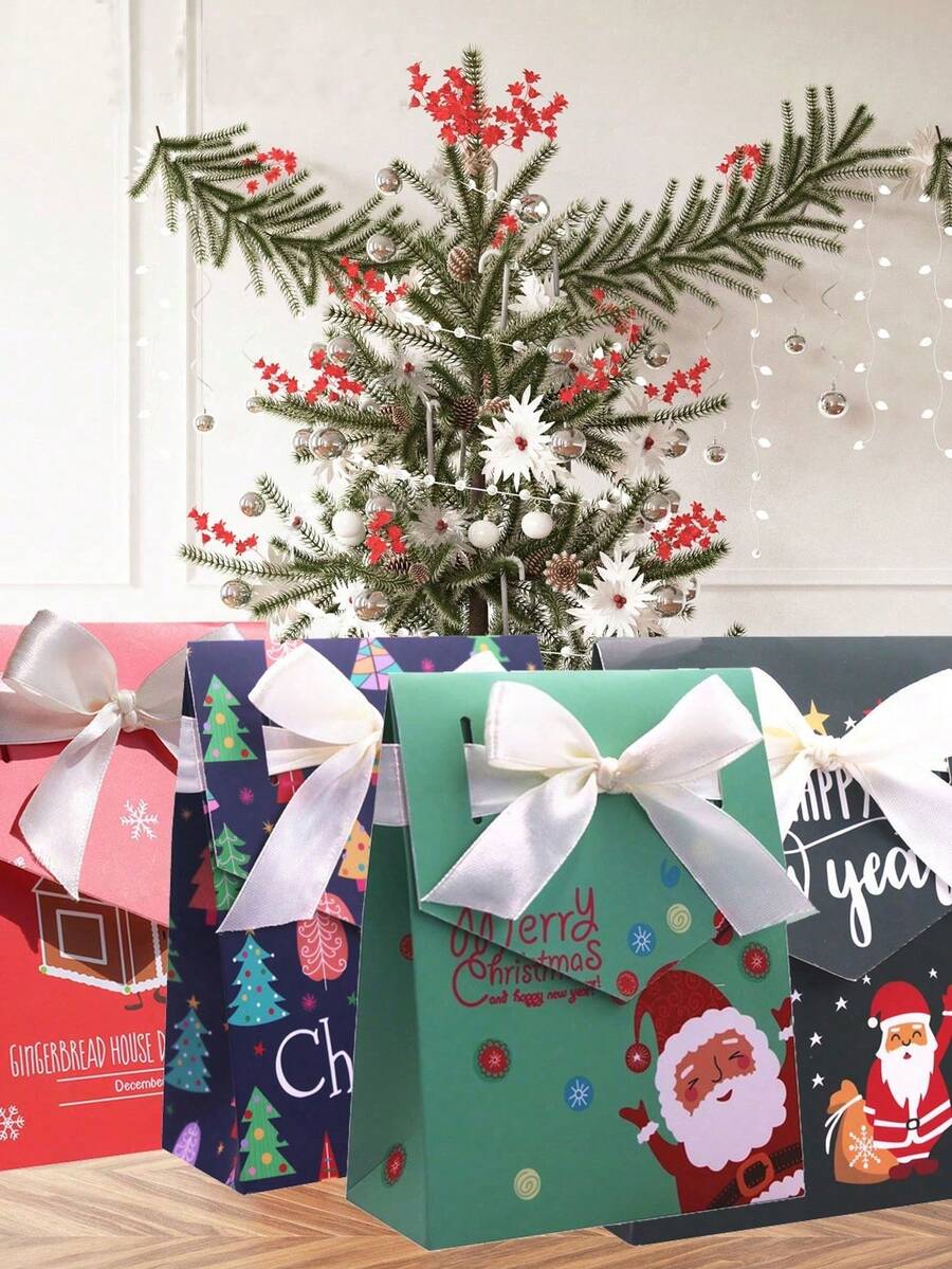 5pcs Christmas Envelope Candy Boxes, Diy Kindergarten Chocolate & Candy ...