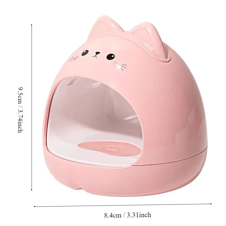 1pc 24w Pink Mini Cat Nail Lamp Q Cute Cartoon Baking Lamp Nail Polish ...