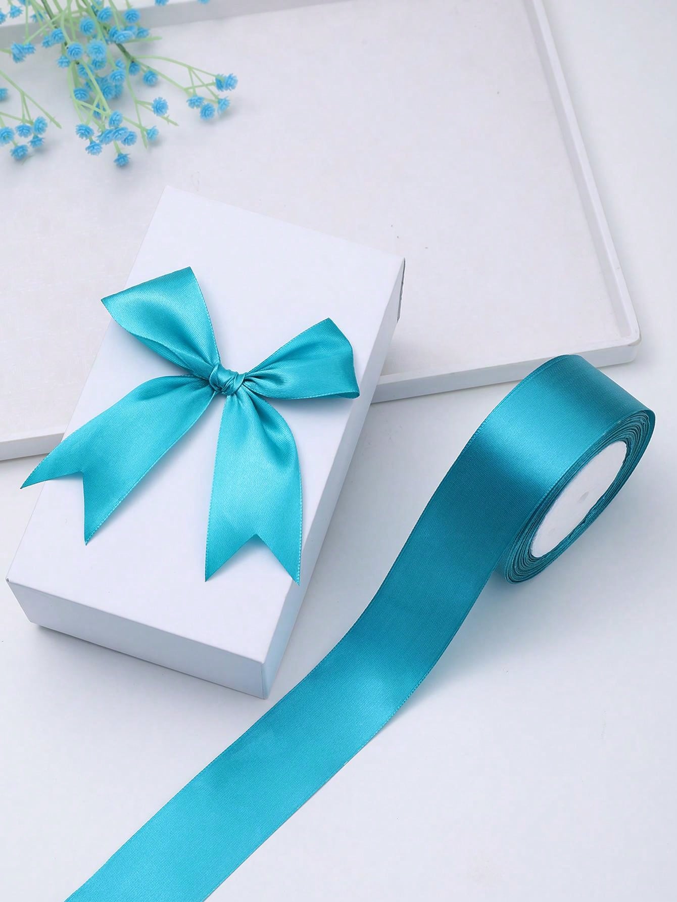 (2 Rolls Of Ribbon) Diy Rose Material Satin Ribbon For Decoration Of ...