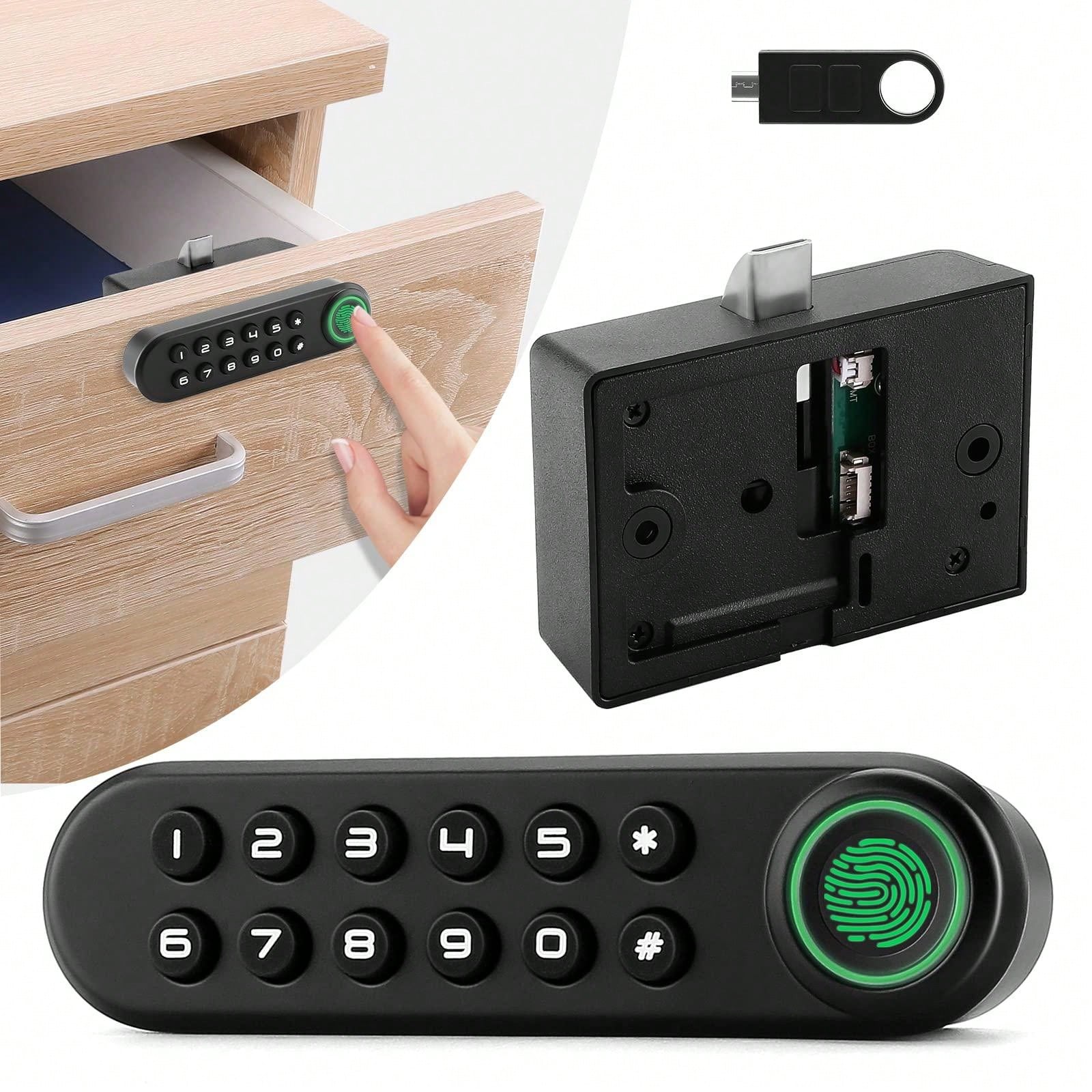 Fingerprint Cabinet Lock, Smart Electronic Locker With Password And Usb ...
