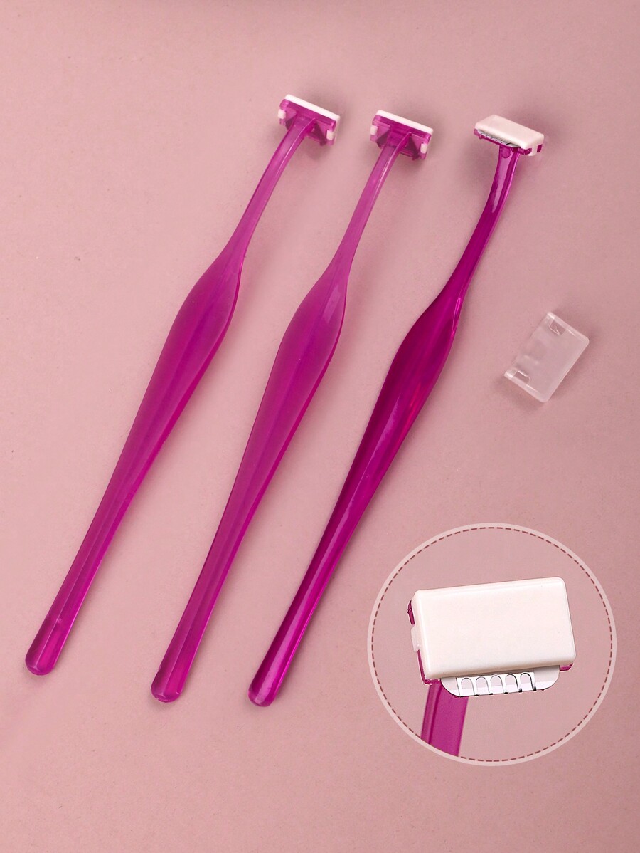 Eyebrow Razor Set, 3pcs T-Shaped Stainless Steel Safety Eyebrow Shaper ...