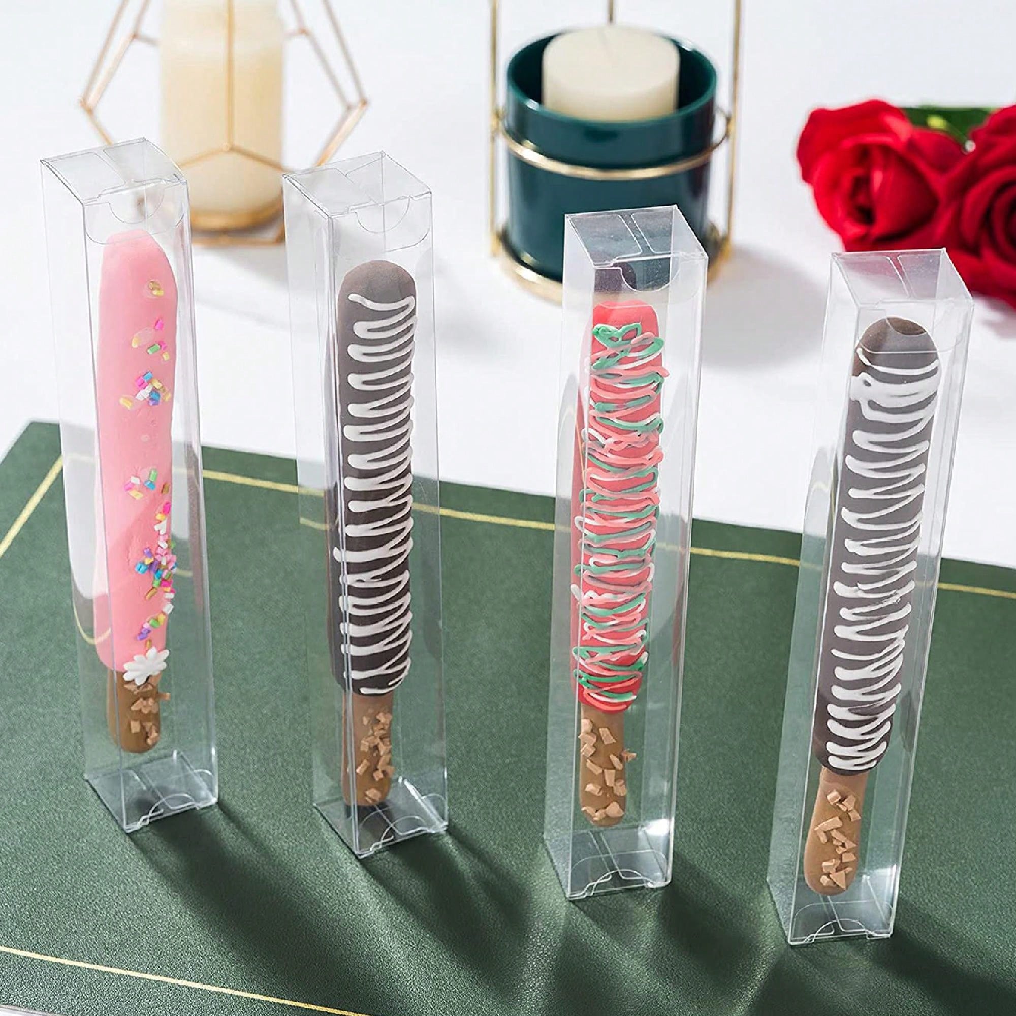 10 Pack Clear Plastic Party Favor Boxes 2x2x2 Inches , Transparent Cube ...