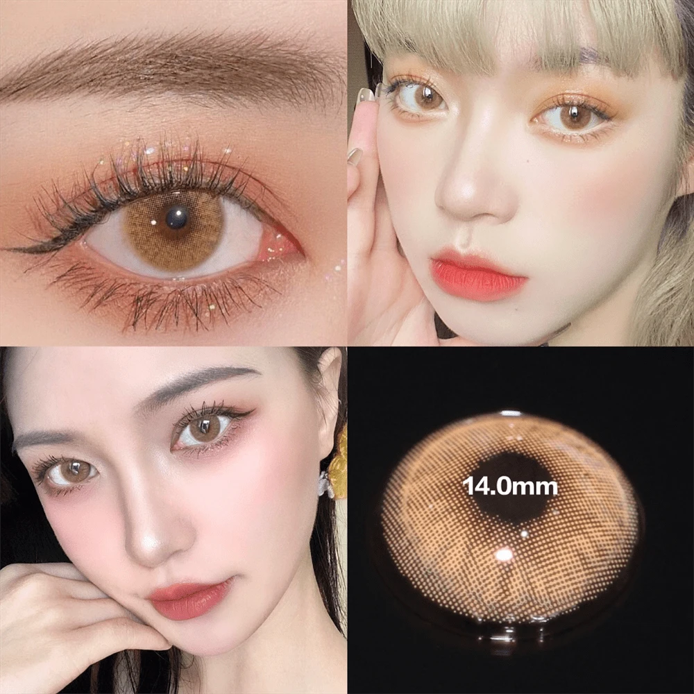Wine Brown Colored Contact Lenses For Eyes Natural Contact Lens Big ...