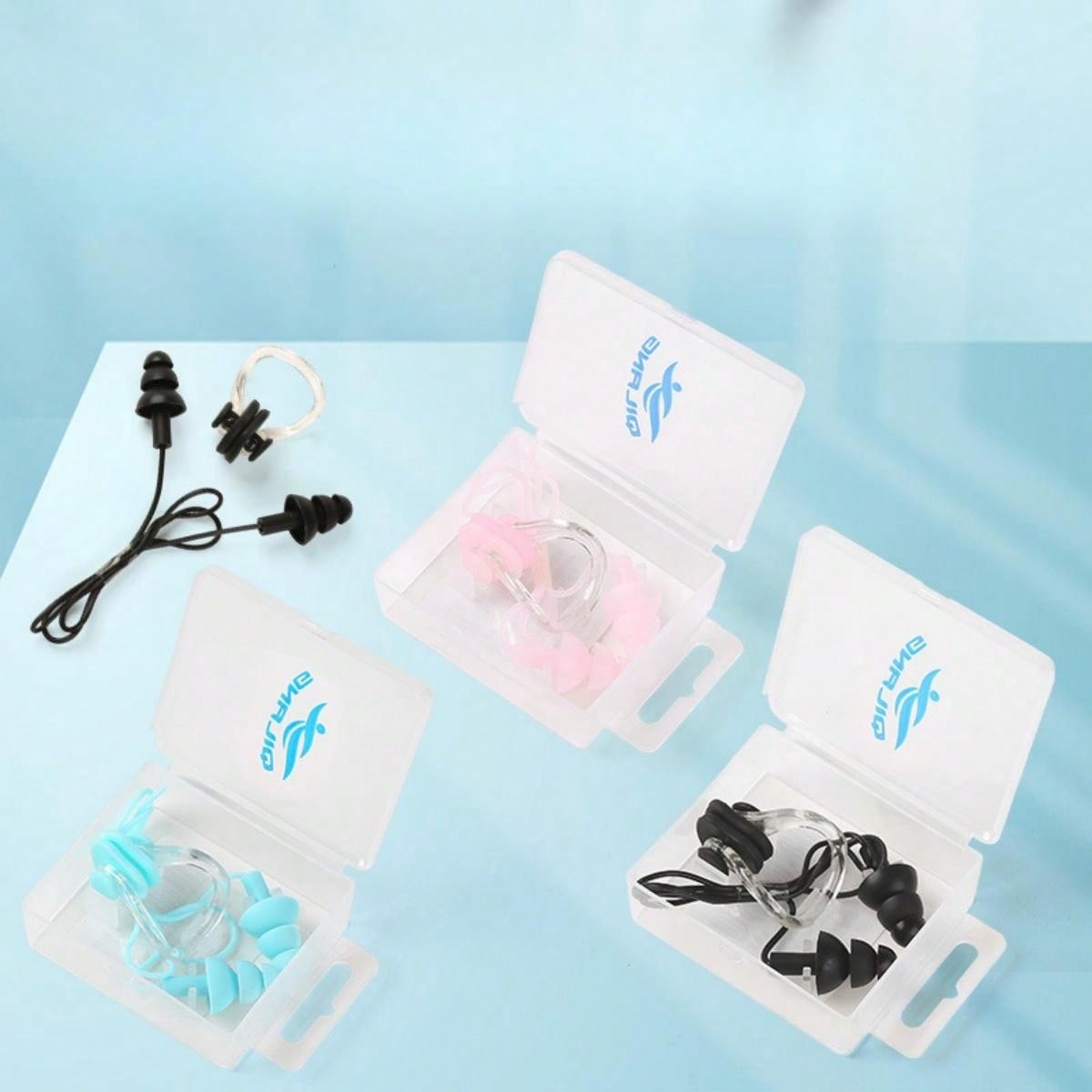 1set Nose Clip Ear Plug Kit Waterproof Accessory Soft Silicone Wired ...