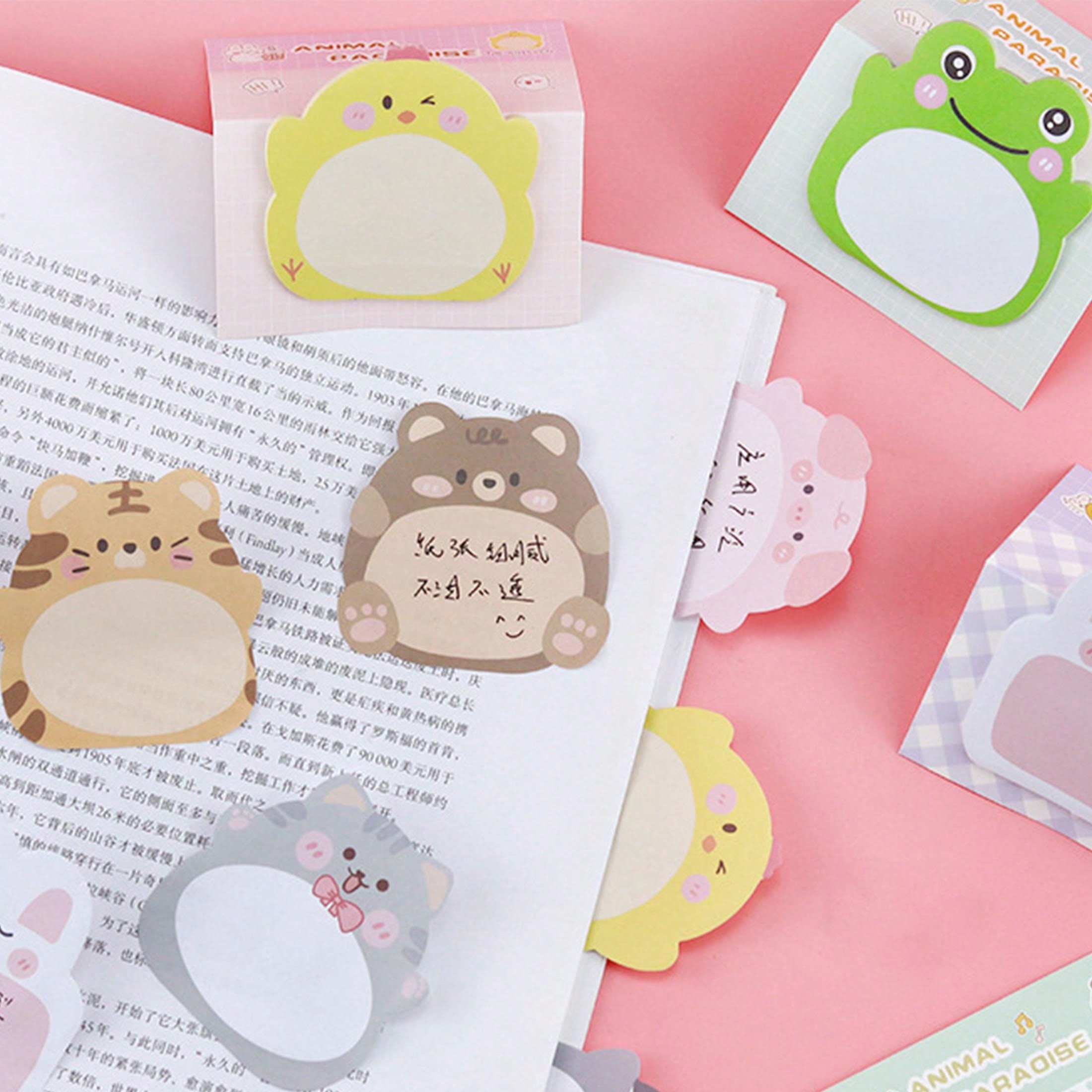 1pc Random Adorable Cartoon Animal Shaped Sticky Notes Stand-Up Classic ...