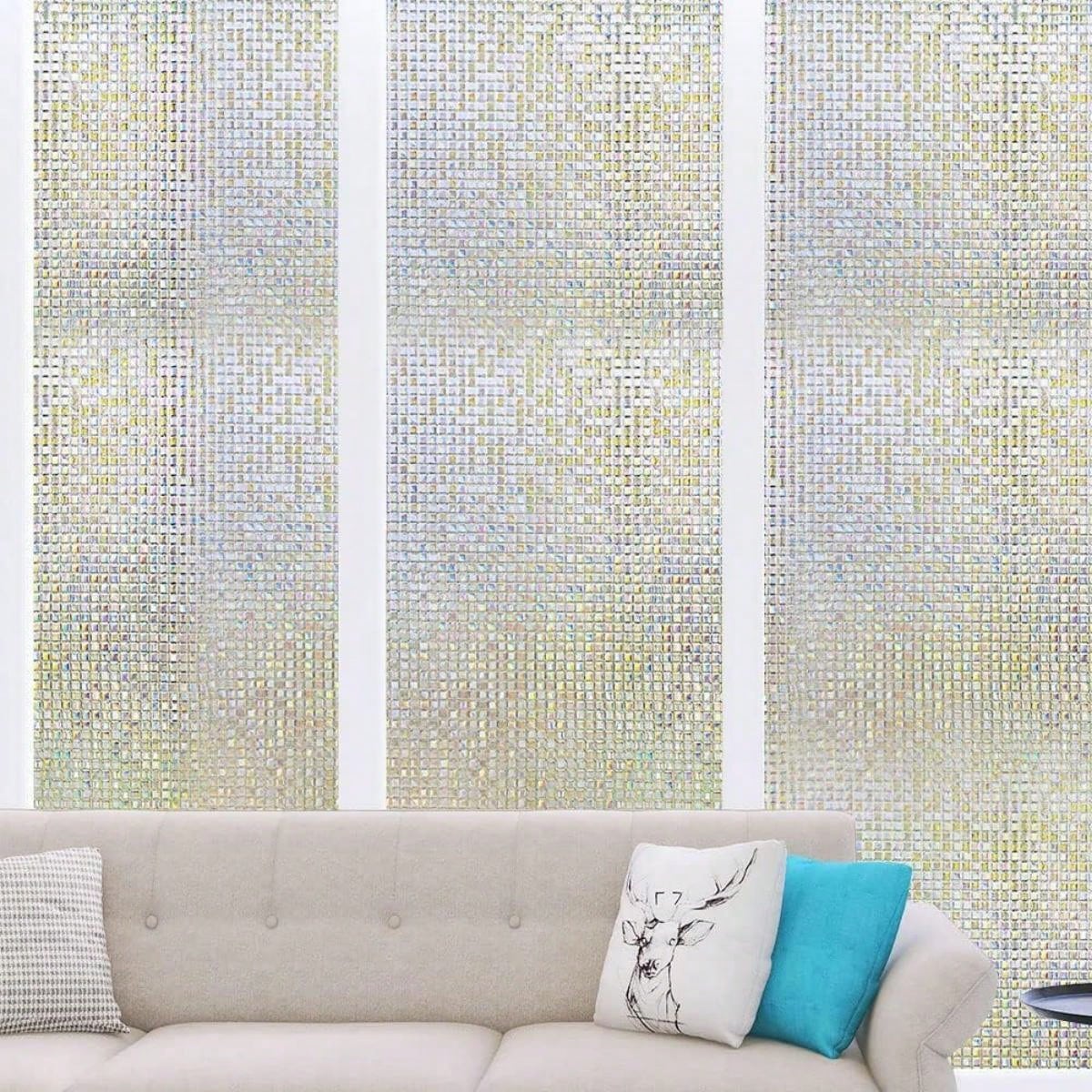 3D mosaic window film, frosted privacy glass window film, vinyl ...