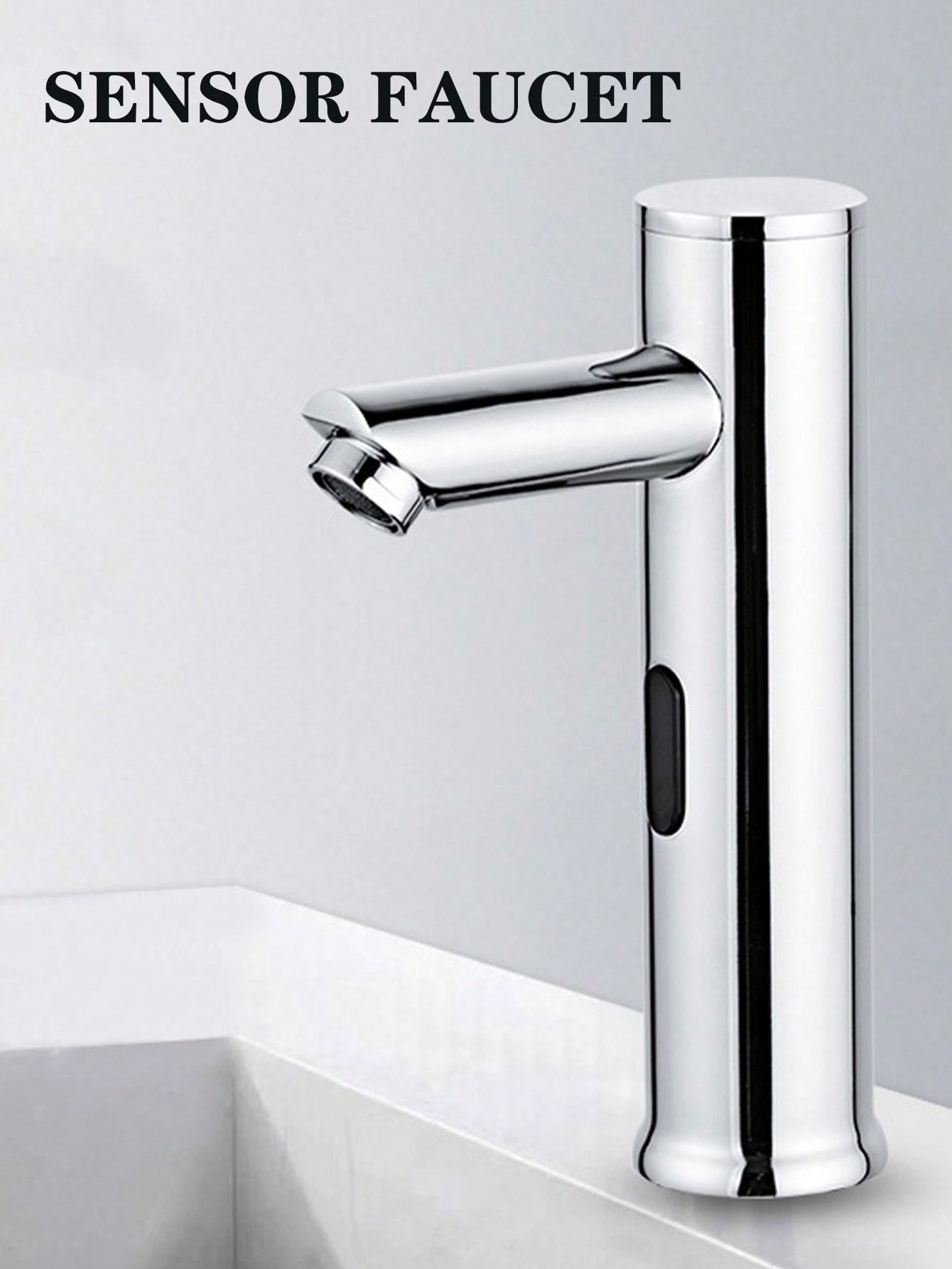 1 Piece Of Silver Fully Automatic Sensor Faucet With Single Hot And ...