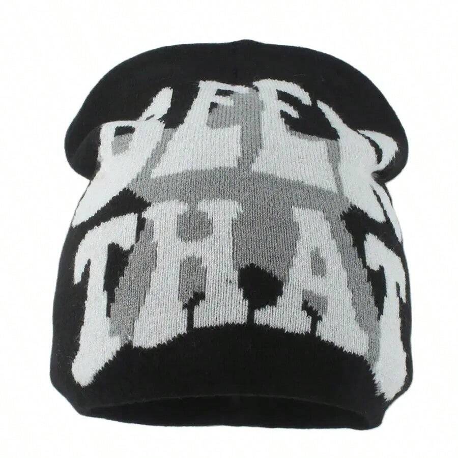 Men Beanie Hats Autumn Winter Skullies Beanies Letters Embroidery ...