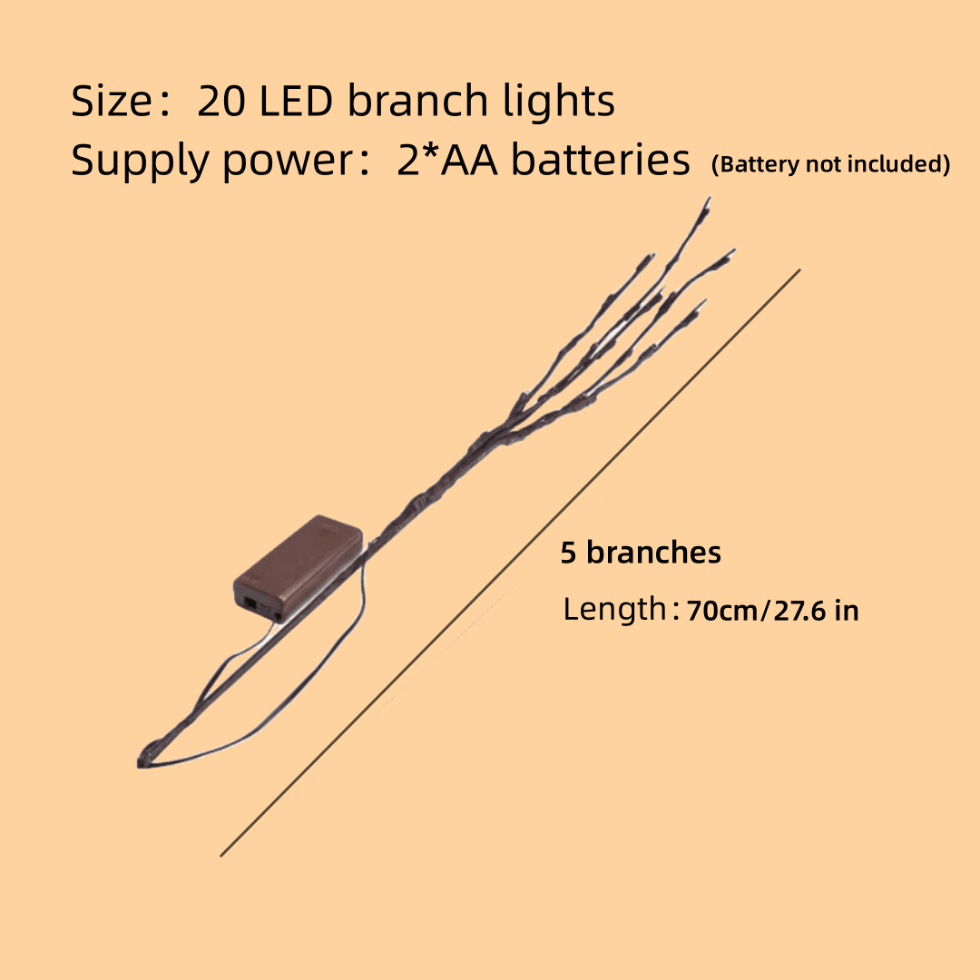 1 Pieza 20 Luces De Rama Led, Luces De Arreglos Florales, Luces ...