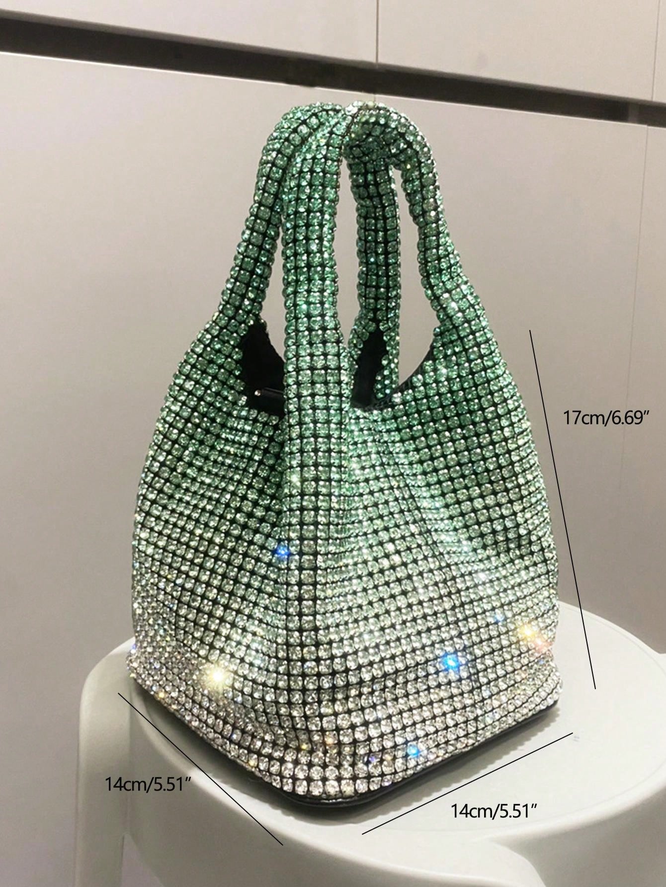Luxury Designer Handbag, Women'S Sparkling Rhinestone Bag With Chain ...