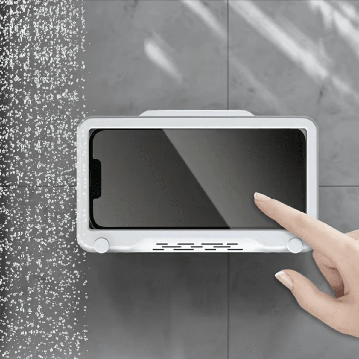 Bathroom Waterproof Mobile Phone Holder Bathing Watch TV Tracking ...