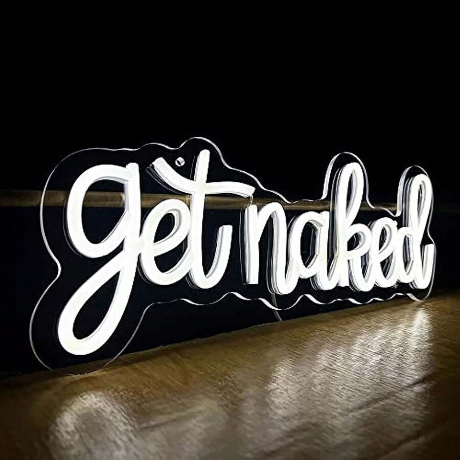 White Neon-like Led Lighted Sign Decor For Bathtub, Wall Artwork With ...