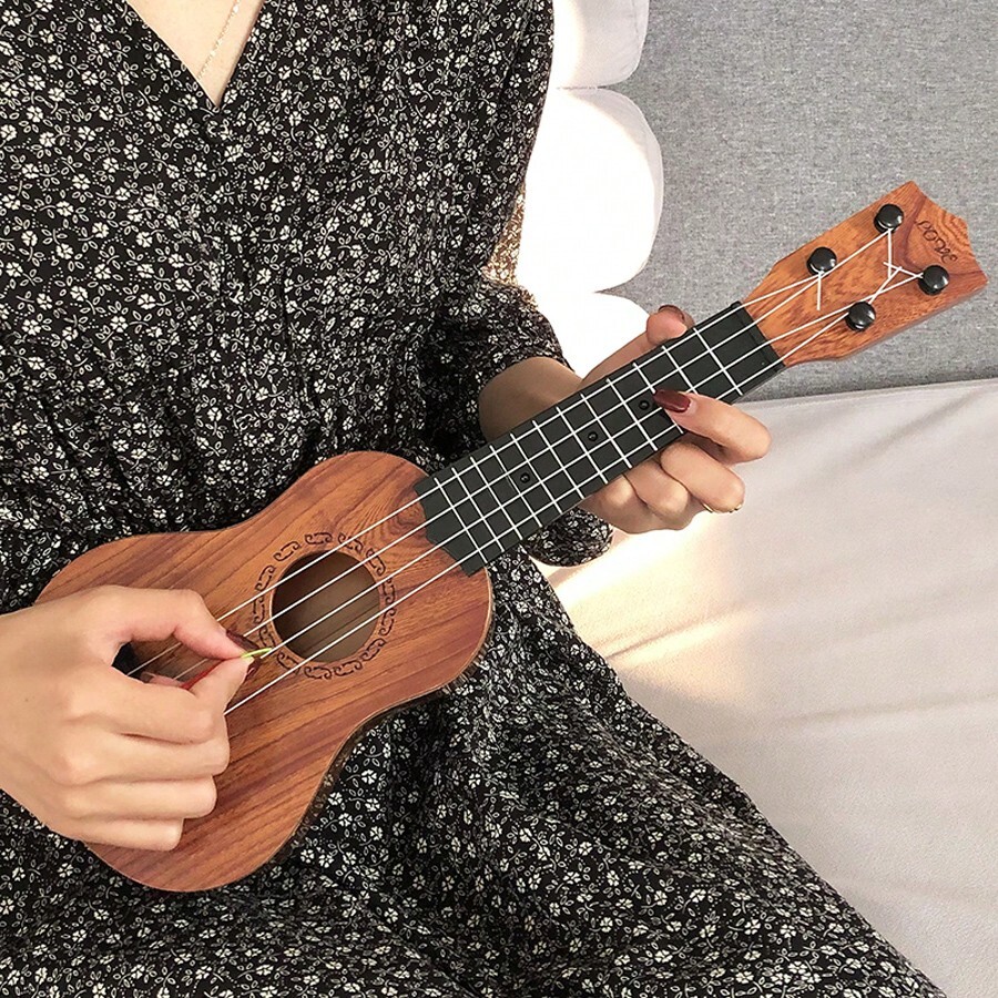35cm Peach Wood Color Ukulele (with Pick) | SHEIN USA