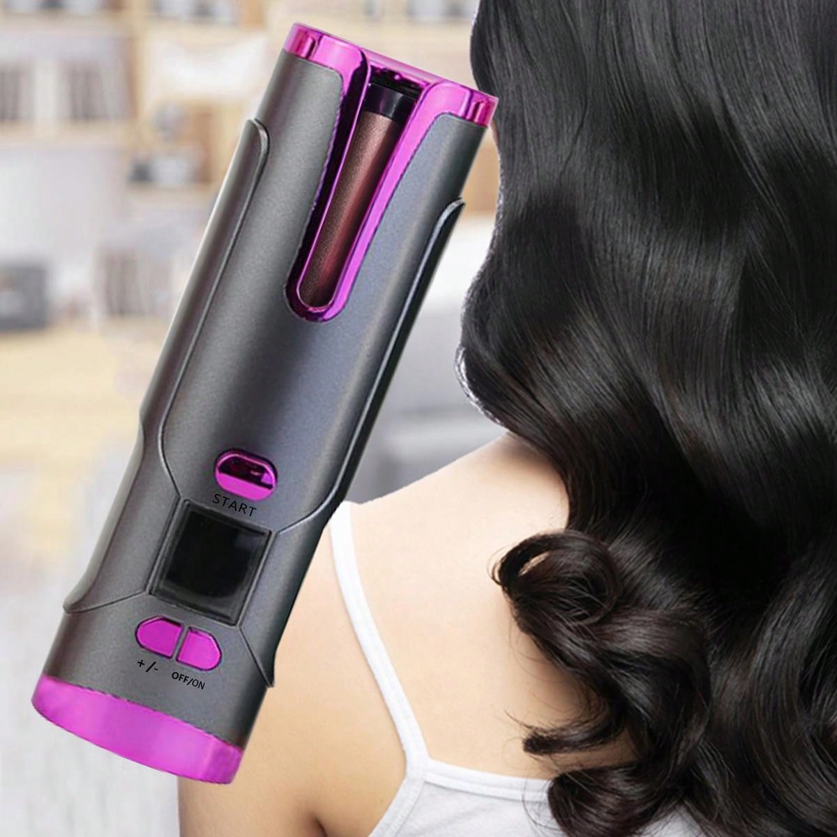 Automatic Hair Curler For Women, Electric Cordless Portable Hair ...