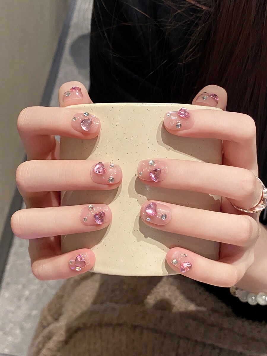 Transform Your Nails with 10pcs Handmade Press-on nails size S Short ...