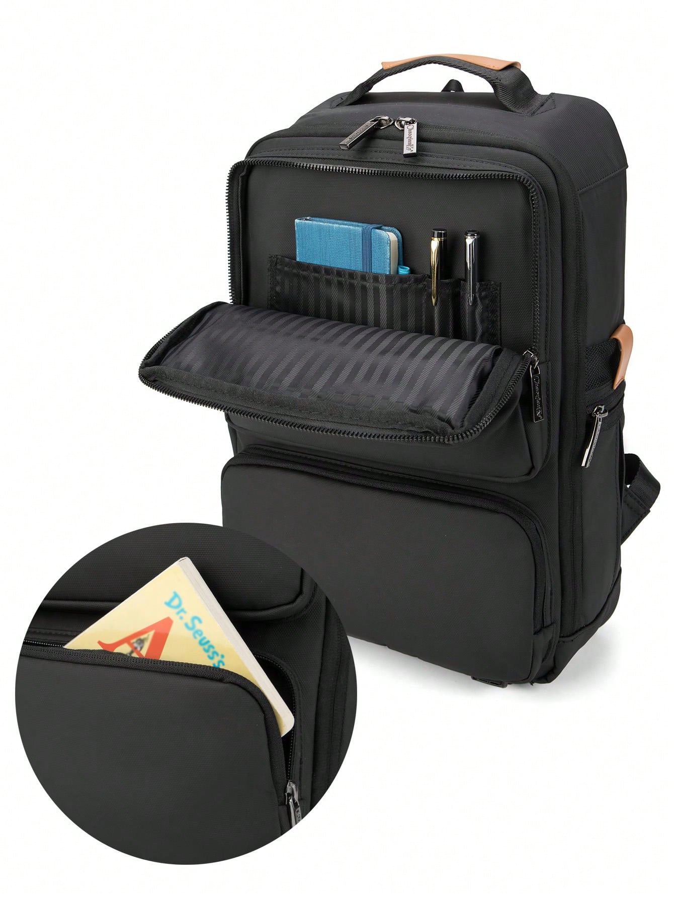 High-capacity Multi-compartment Black Backpack With Upright Structure ...