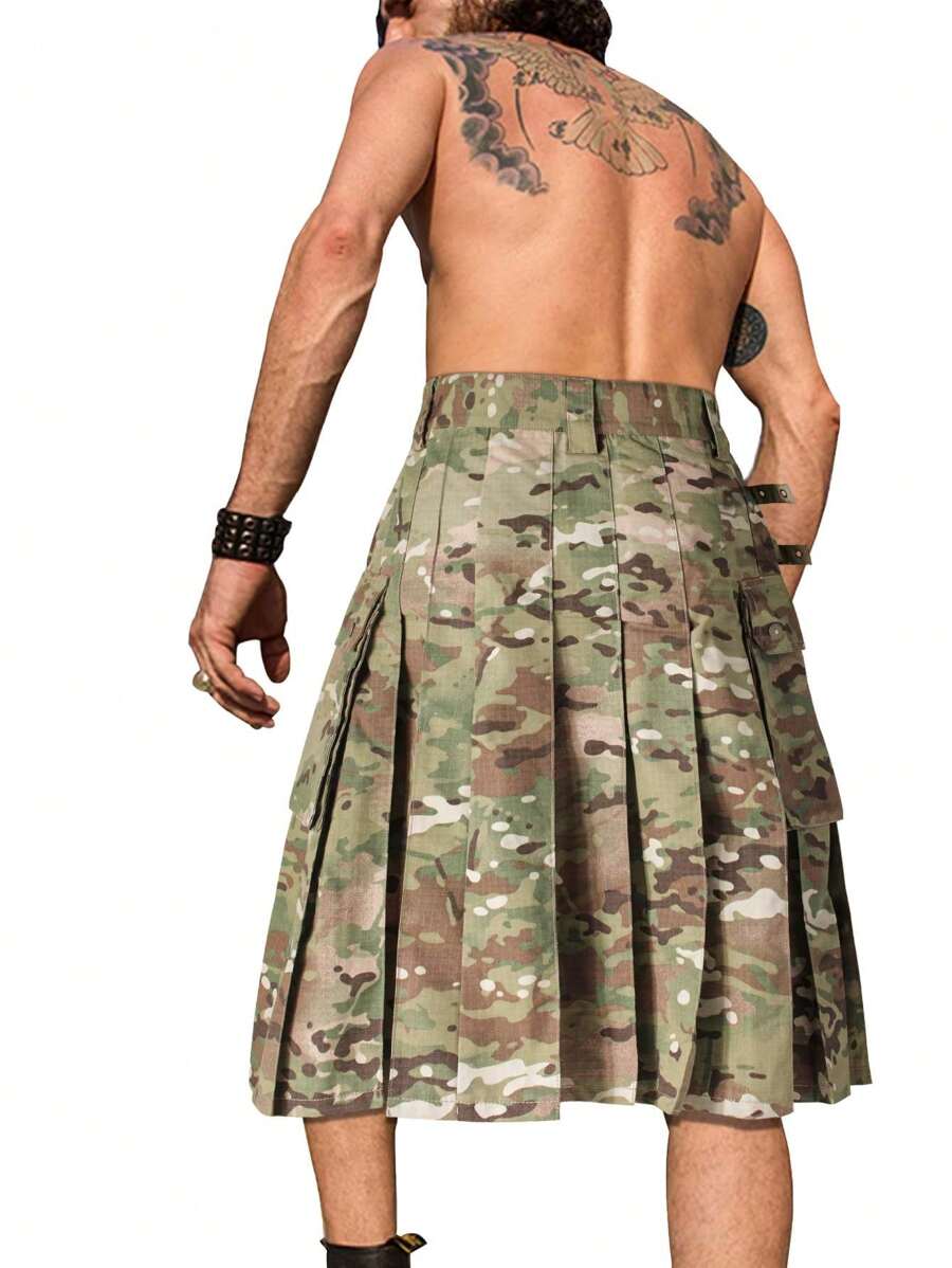 Kilt for Men, Waterproof Utility Kilt, Pleated Hyghland Kilt, 25" Camo ...