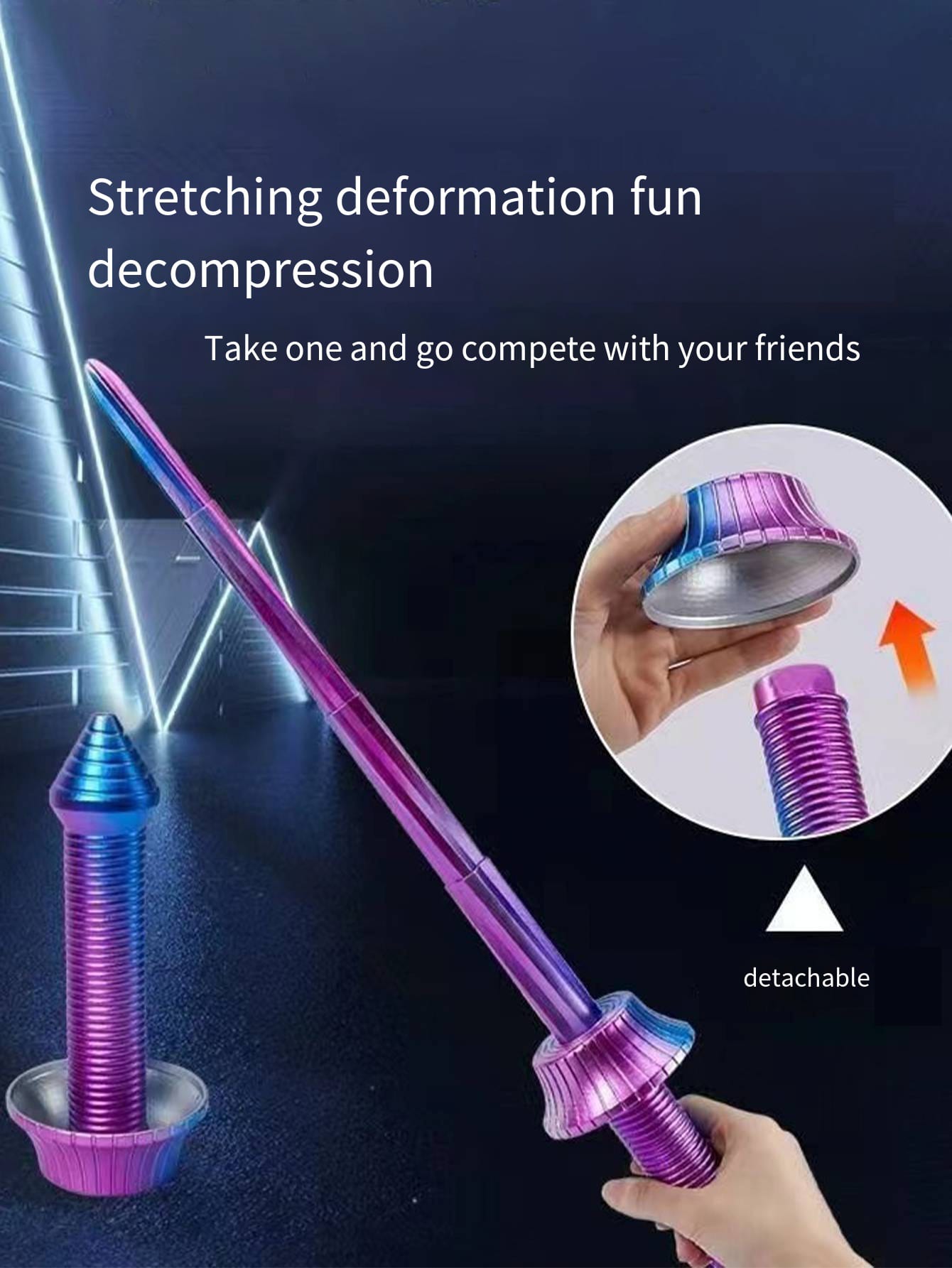 1pc Gravity Defying Telescoping Sword, Rotating Spiral Sword, 3d ...