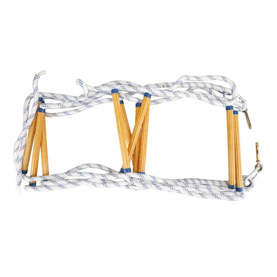 16.4 Feet Fire Escape Ladder Folding Emergency Rescue Nylon Rope Epoxy ...