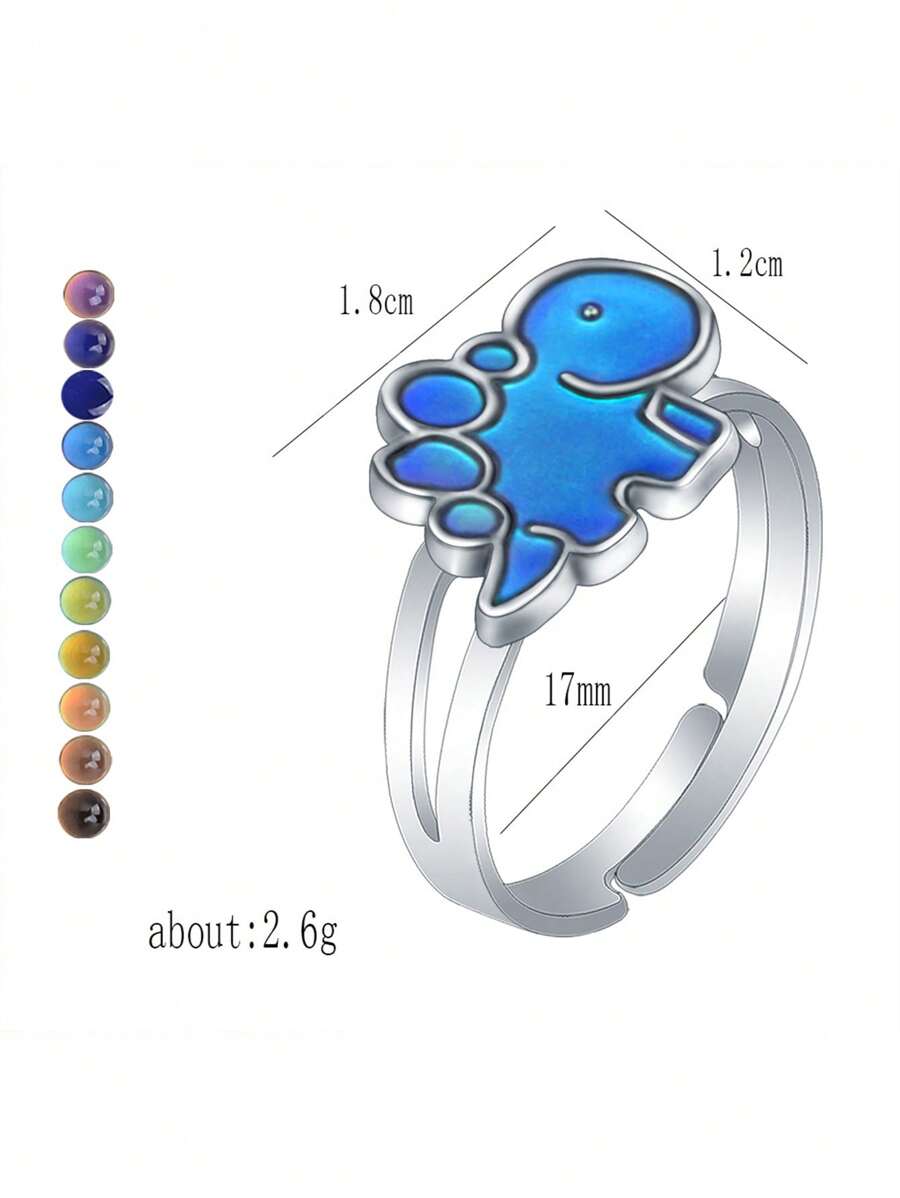1pc Color Change Ring For Children, Fashionable & Unique Dinosaur ...