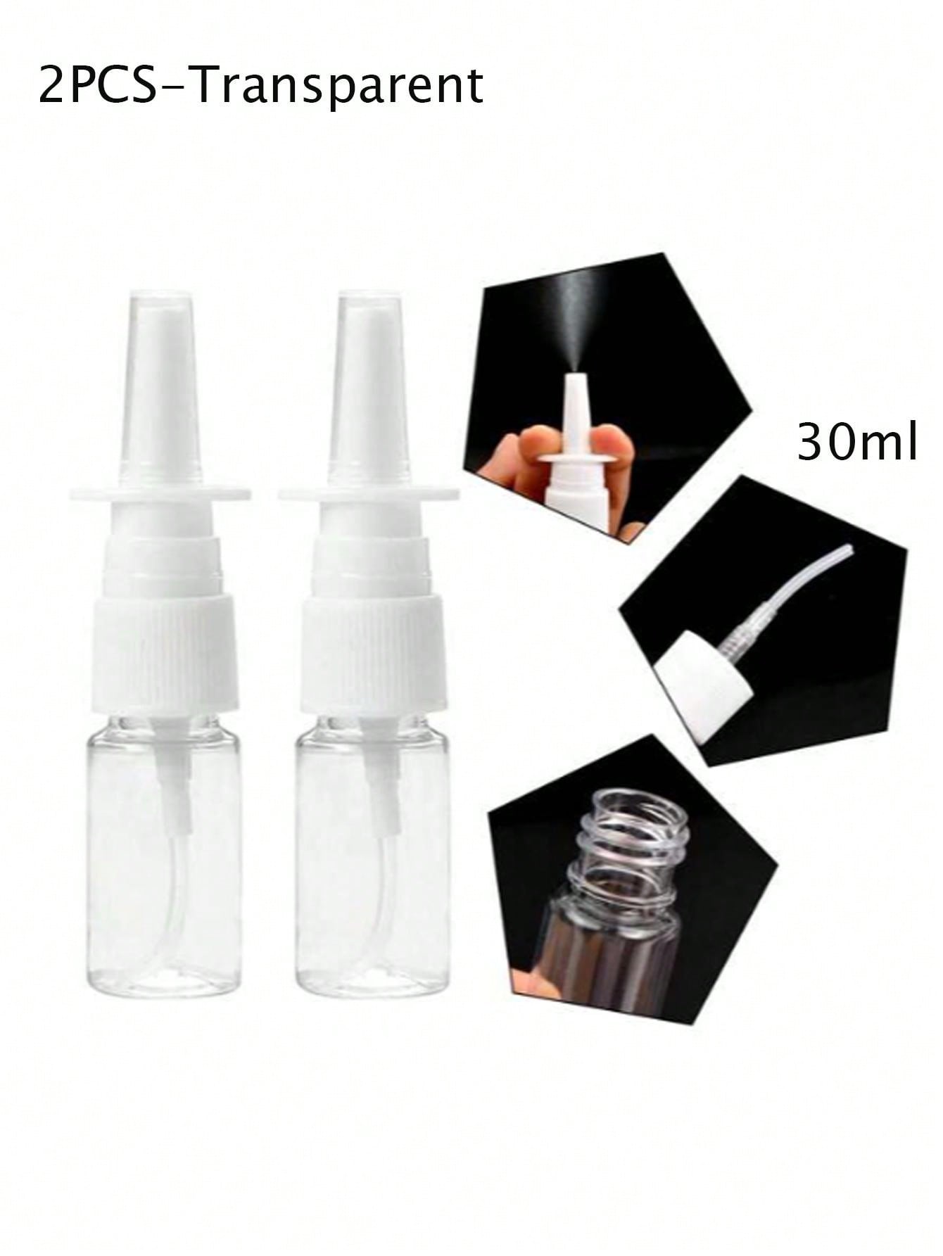 2 PCS Clear 30ml Empty Nasal Spray Bottles, Refillable Atomizer Spray ...