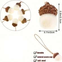 10pcs Felt Acorn Decorations, Christmas Tree Felt Acorn Garland, Rustic ...