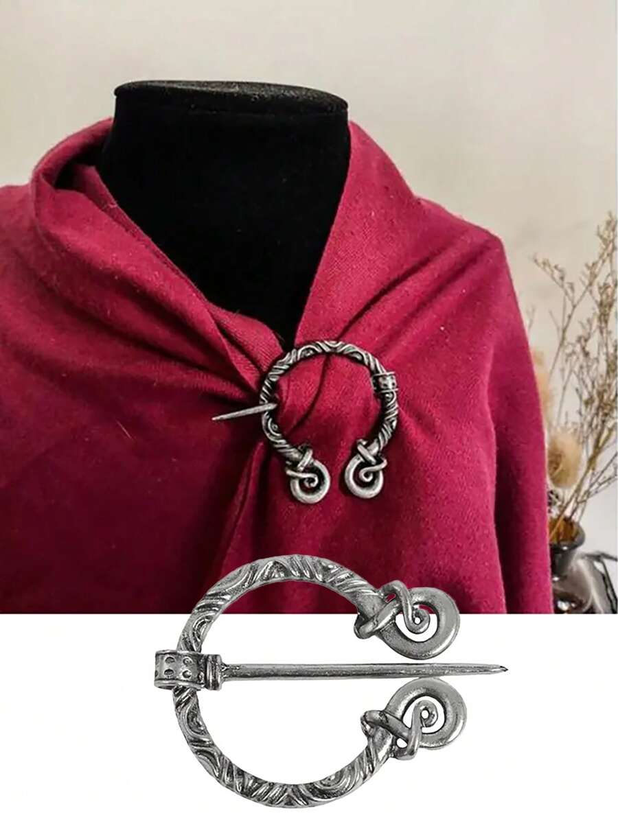 Retro Viking Brooch Collection Twists Knotted Fibula Cloak Pin ...