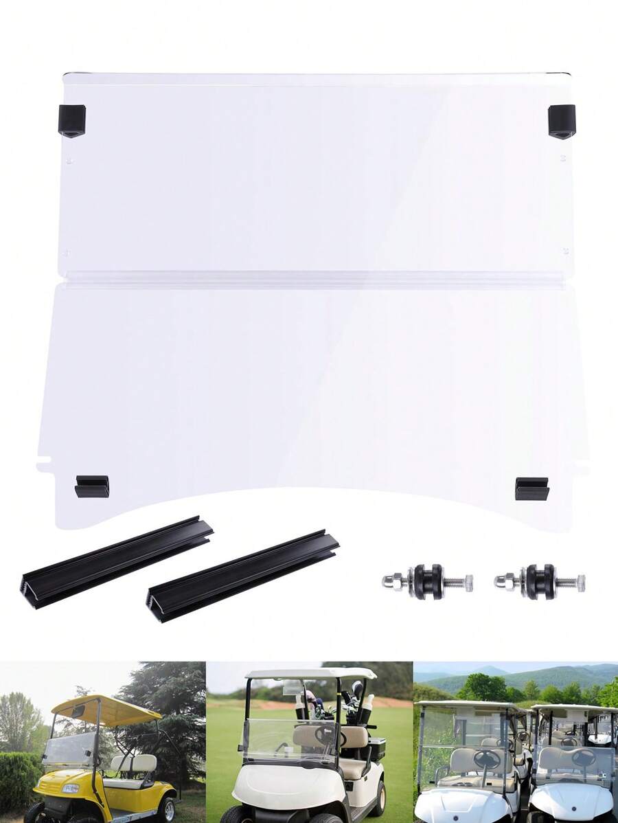 Fold Down Golf Cart Windshield Impact Resistant Acrylic Split ...