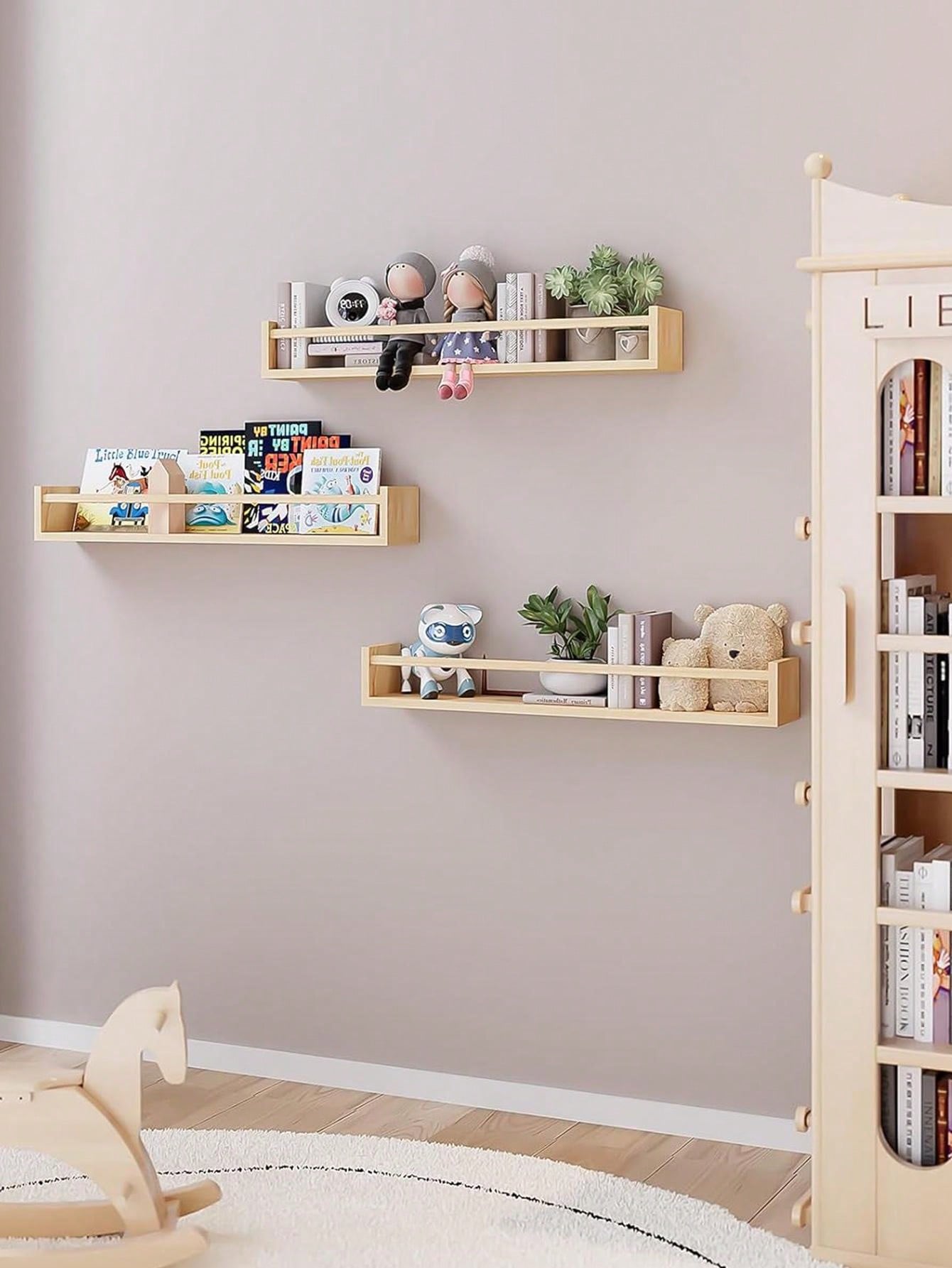Bookshelves wall mounted, 16 .5 Inch Floating Bookshelves for Wall,wall ...