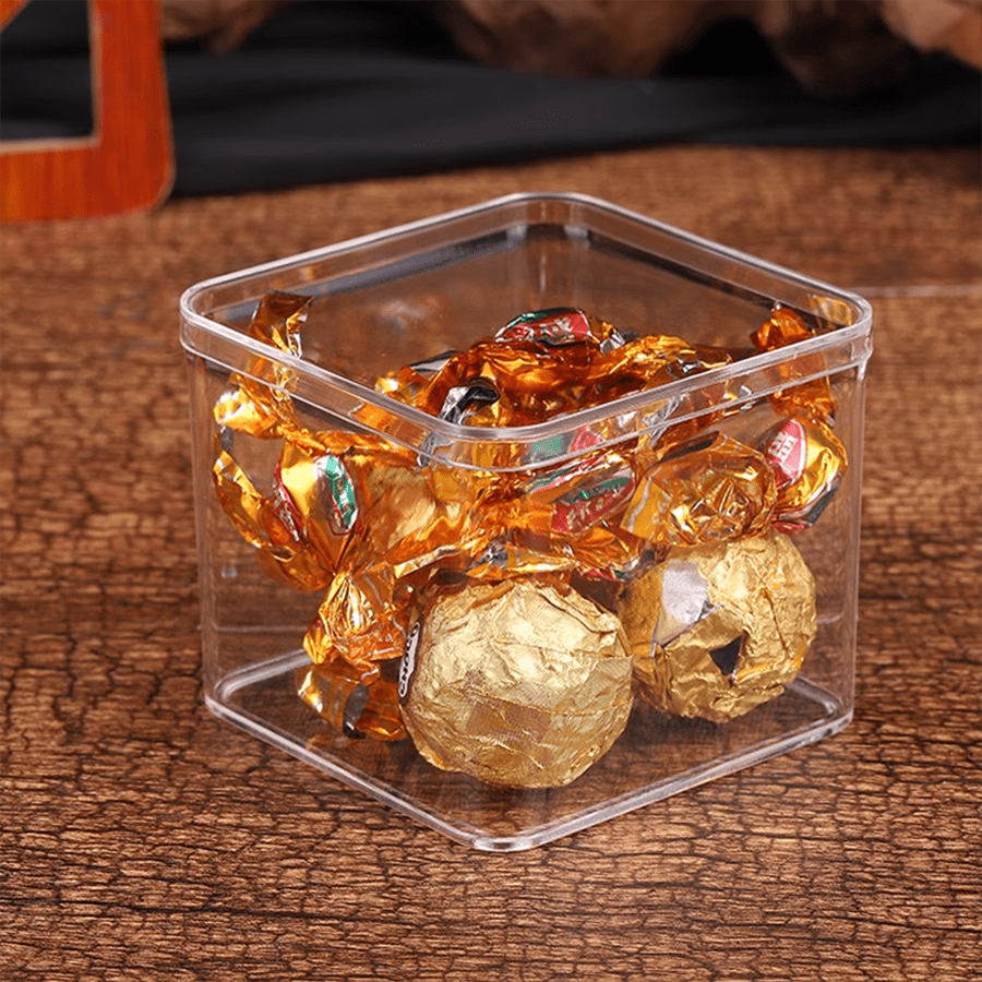 1pcs Acrylic Boxes for Candy Acrylic Box with Lid Clear Candy Box for ...
