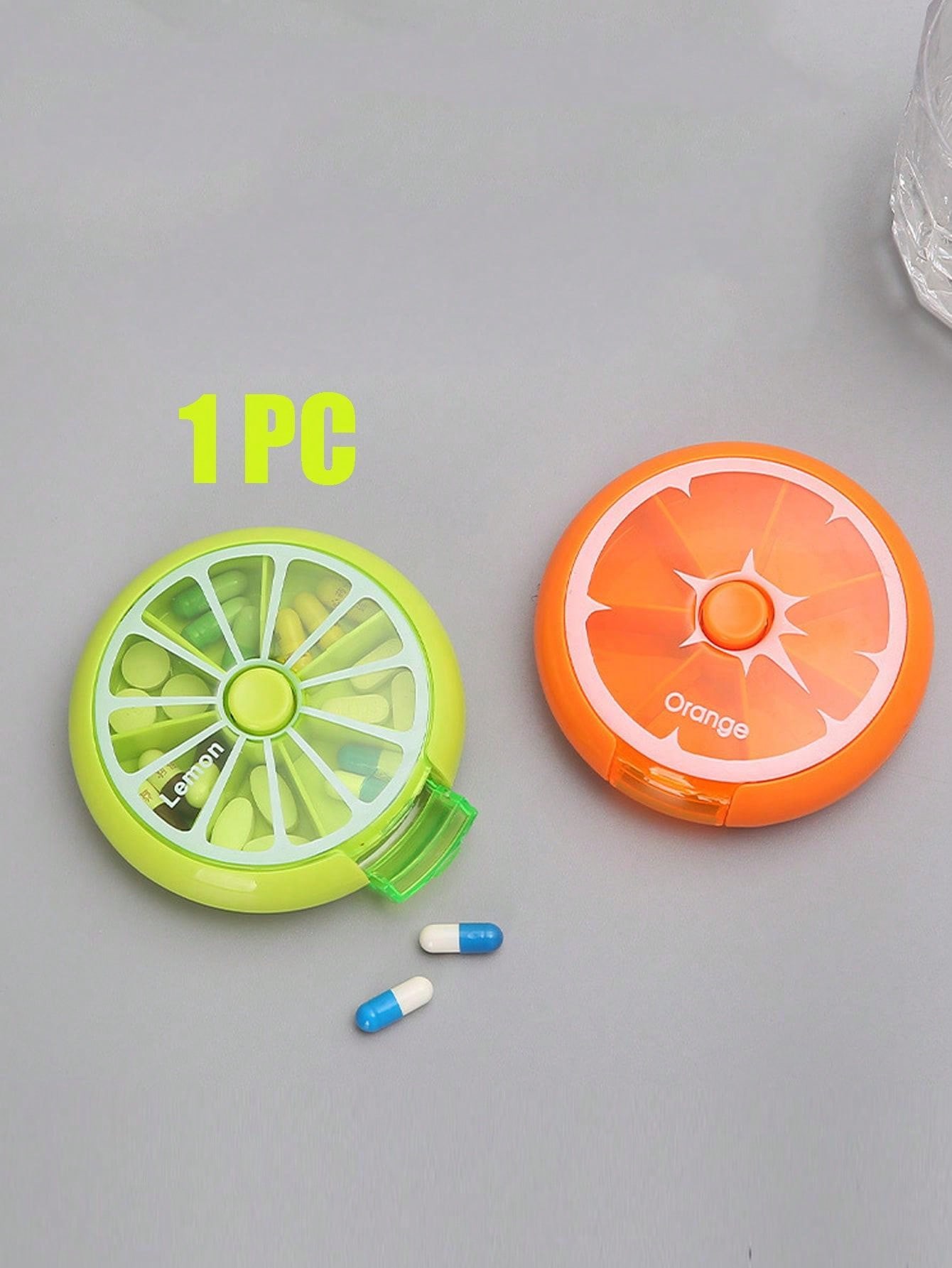 Lemon Shaped Creative Pill Box 7 Day Container Daily Medicine Organizer ...