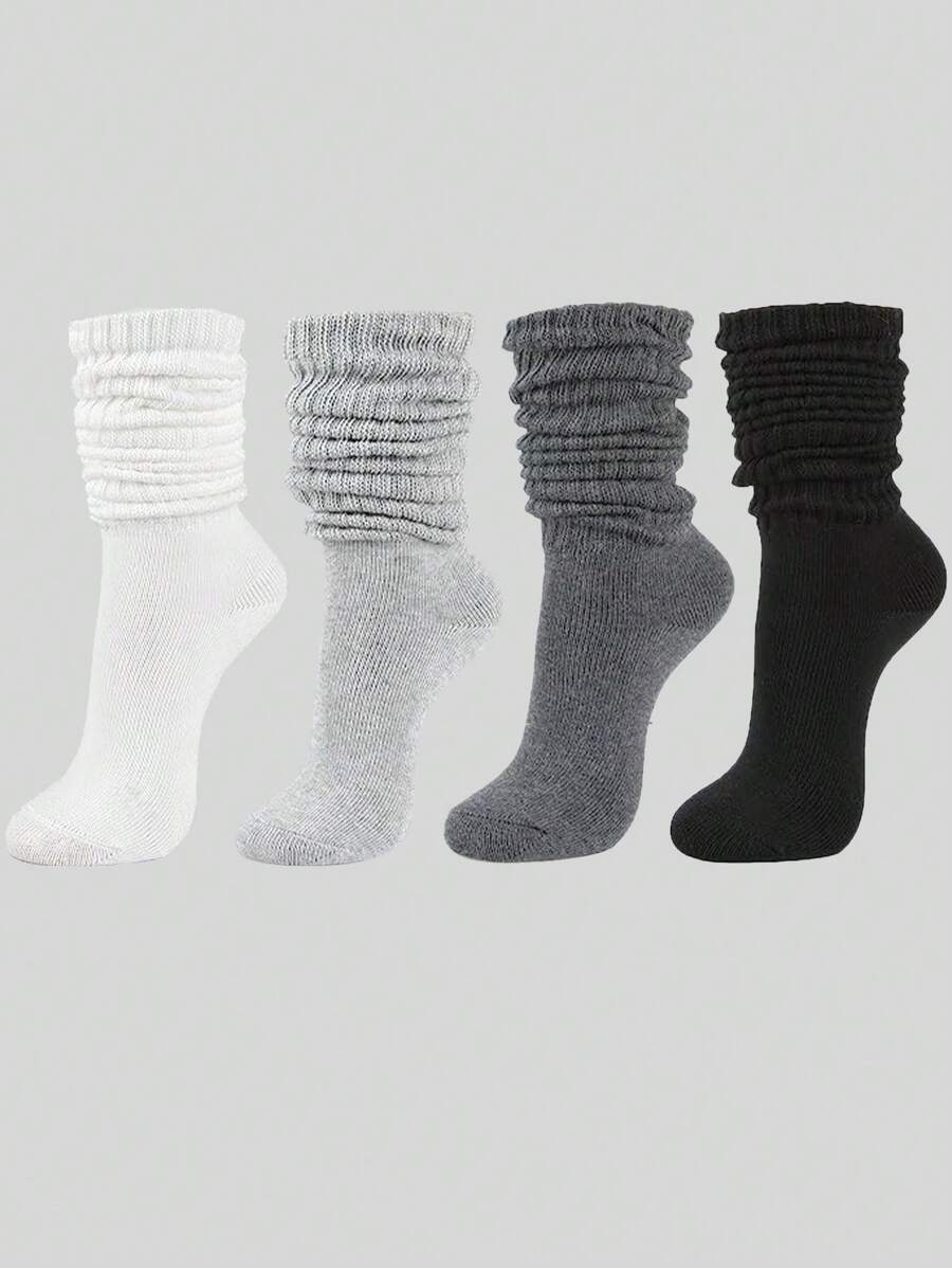 1/4pairs Women's Fall Winter Slouch Knit Socks Slouchy Socks Women ...