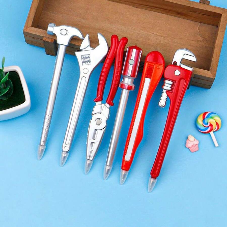 4pcs Random Tool-Shaped Ballpoint Pens, Innovative Portable Writing ...