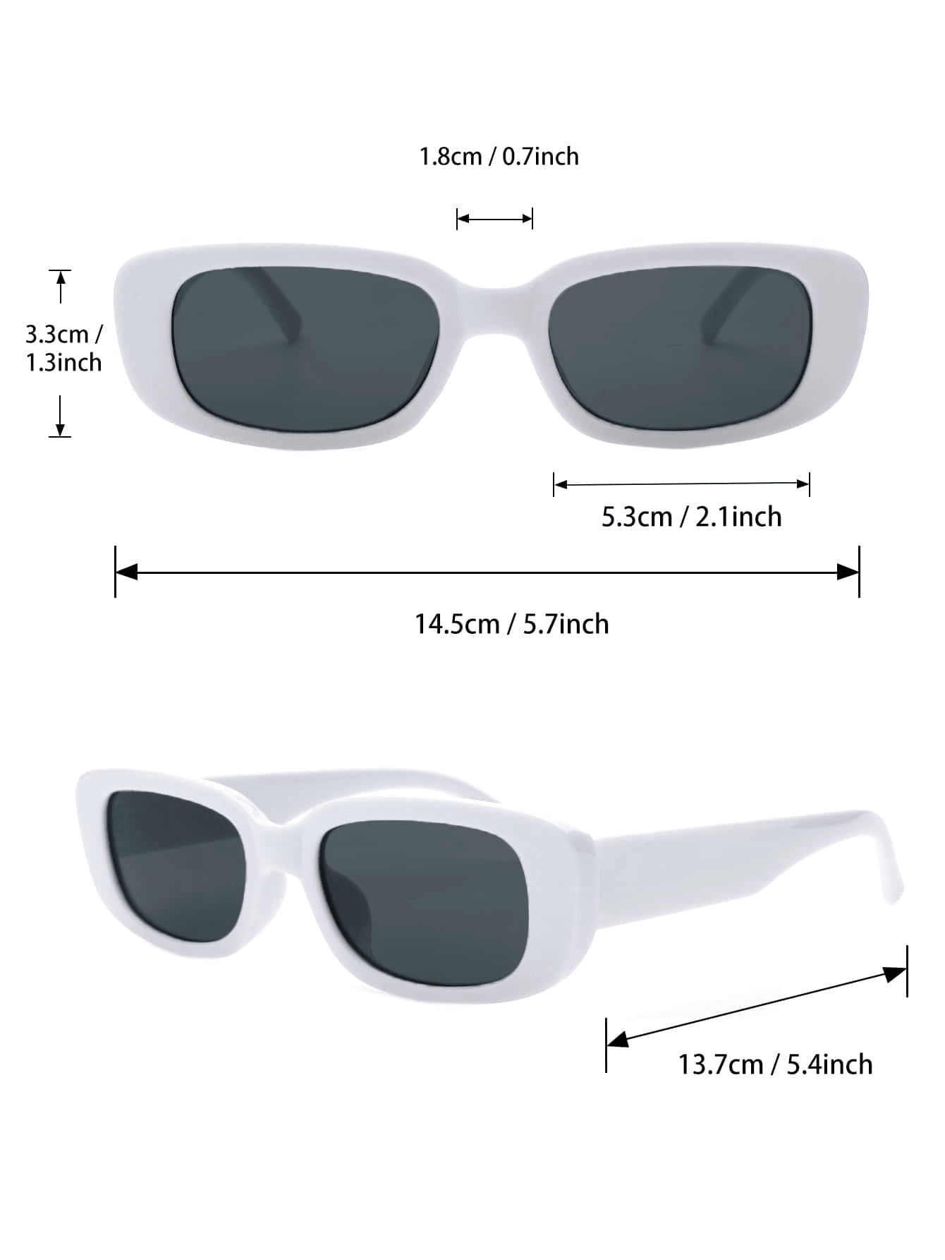 16pcs Women Trendy Plastics Rectangle Frame Y2K Fashion Sunglasses For ...