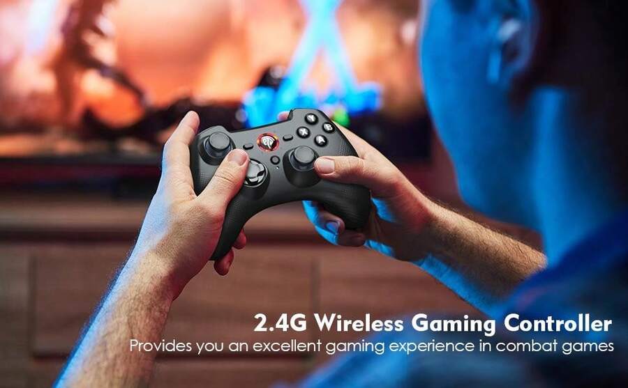 EasySMX 9101 2.4G Wireless Controller for PS3, PC Gamepads with Vibration Fire Button Range up ...