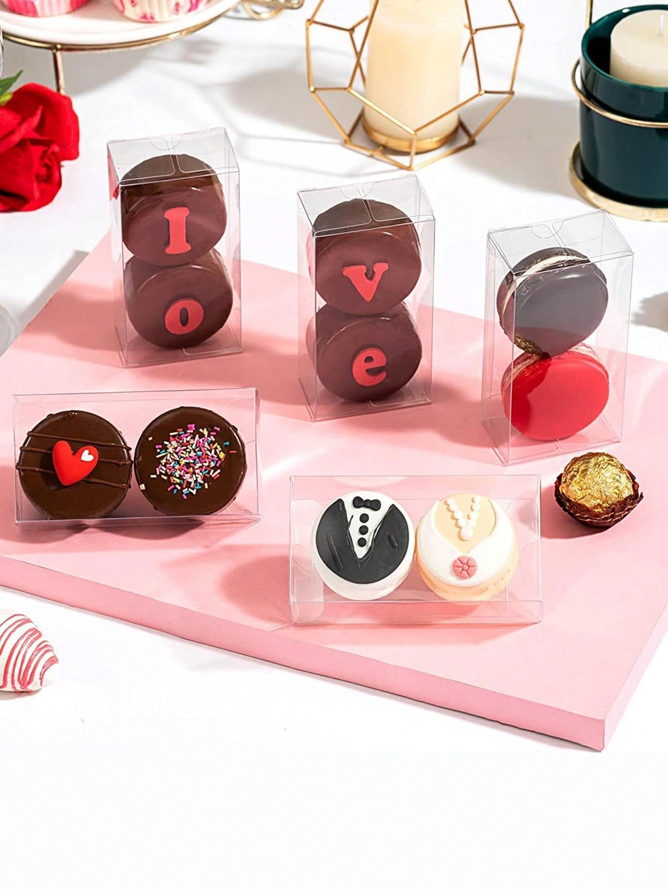 10pcs Clear Boxes for Favors 3x3x3 Inches , Clear Plastic Cube Candy ...