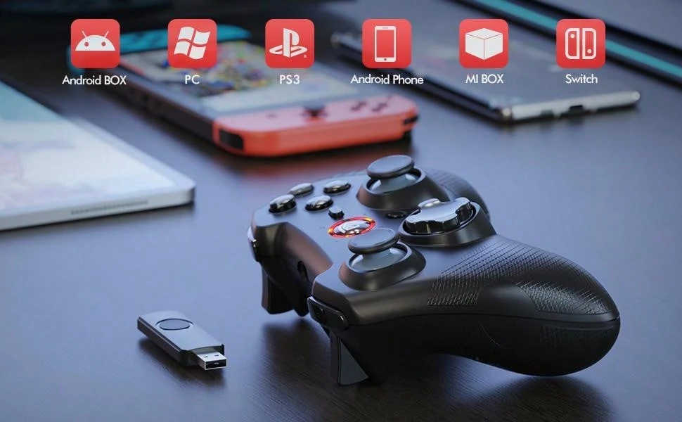 EasySMX 9101 2.4G Wireless Controller for PS3, PC Gamepads with Vibration Fire Button Range up ...